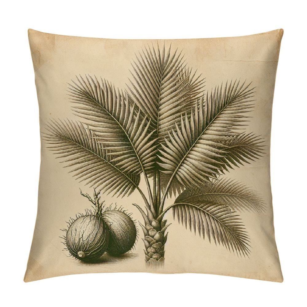 GOSMITH Tropical Throw Pillow Covers Summer Coconut Palm Banana Tree ...
