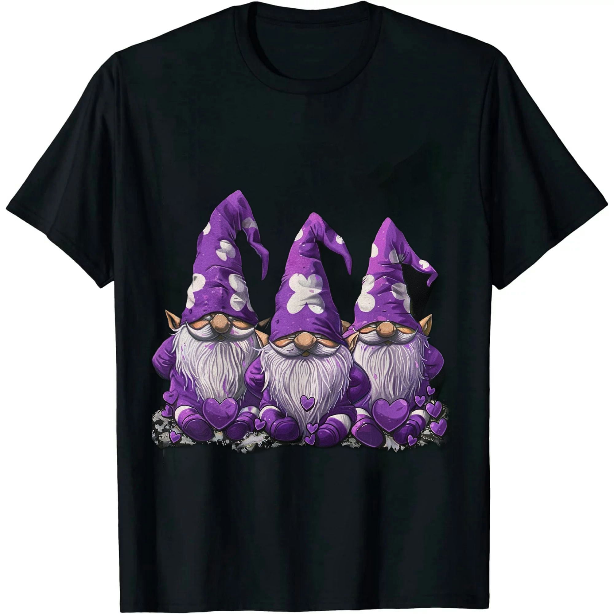 GOSMITH Turner Syndrome Awareness Month Purple Ribbon Gnomies T-Shirt - Walmart.com