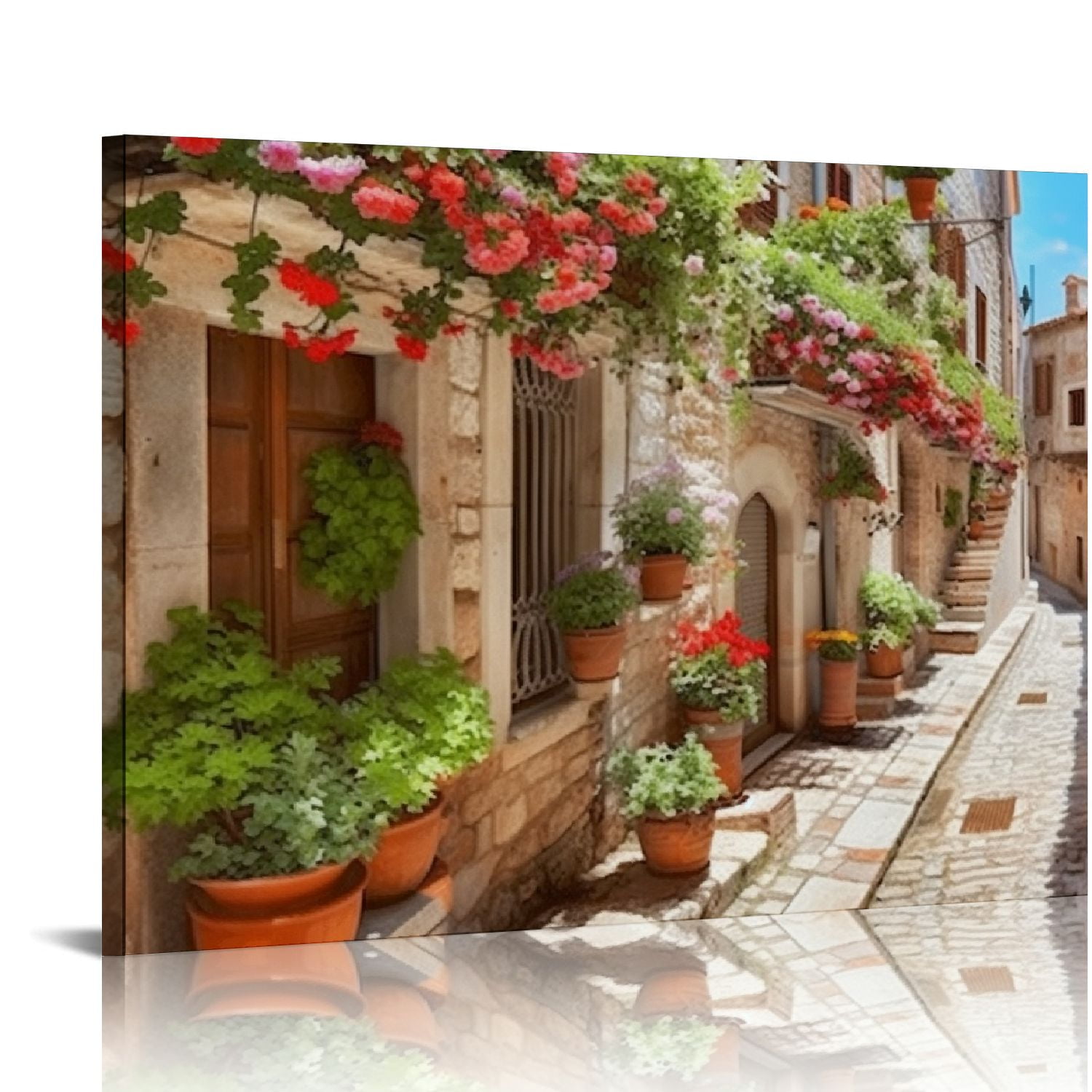 GOSMITH Tuscan Wall Art Decor, Italy Window View Paintings Nature ...