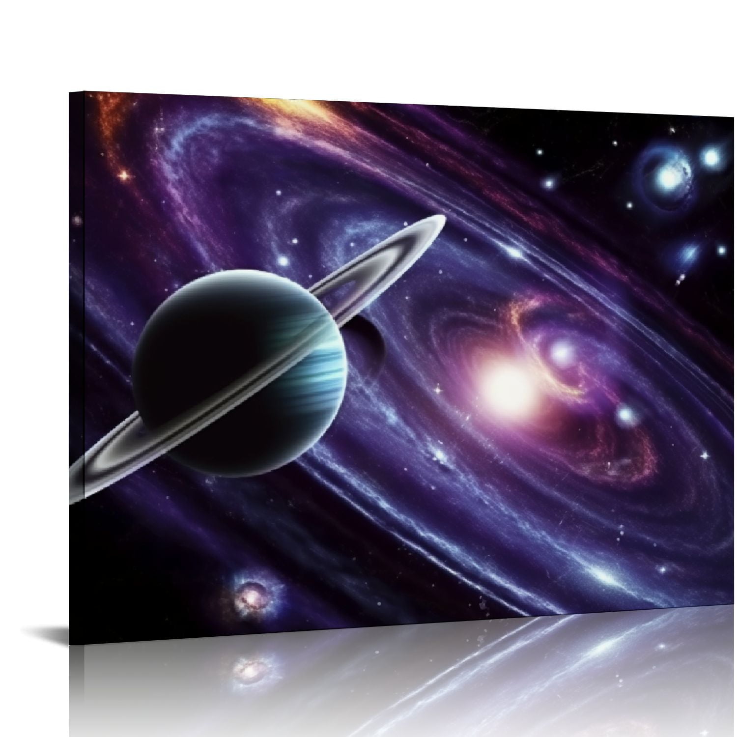 GOSMITH Universe Galaxy Star Wall Art - Blue Themed Prints for Modern ...