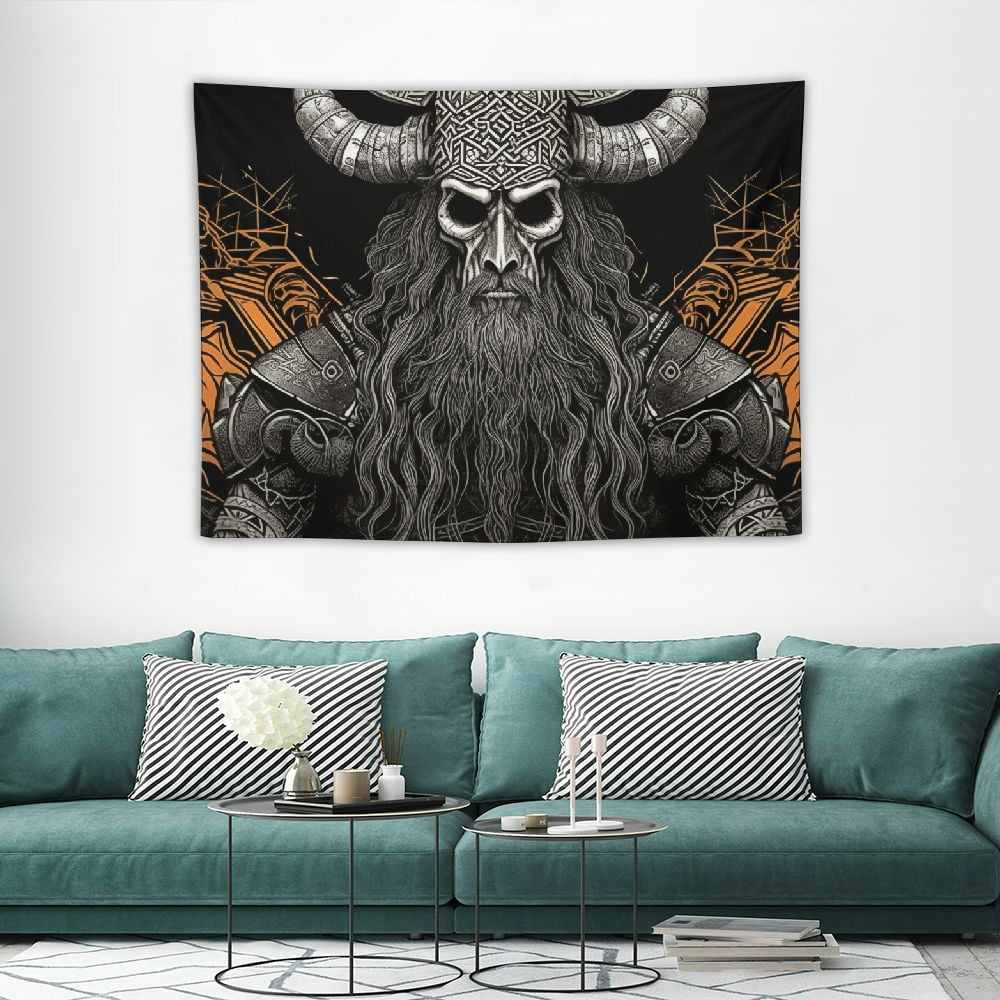 GOSMITH Vikings Tapestry Viking Odin Nordic Warriors Tapestry Twins ...