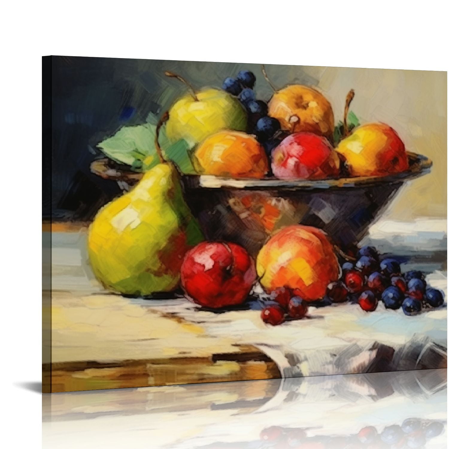 GOSMITH Vintage Fruit Painting Pear Canvas Wall Art Farmhouse Still ...