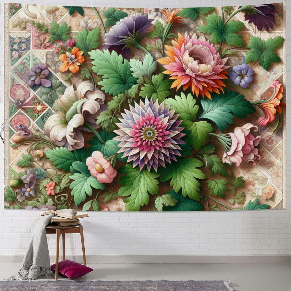 GOSMITH Vintage Pineapple Decorative Tropical Plant Flower Tapestry for ...