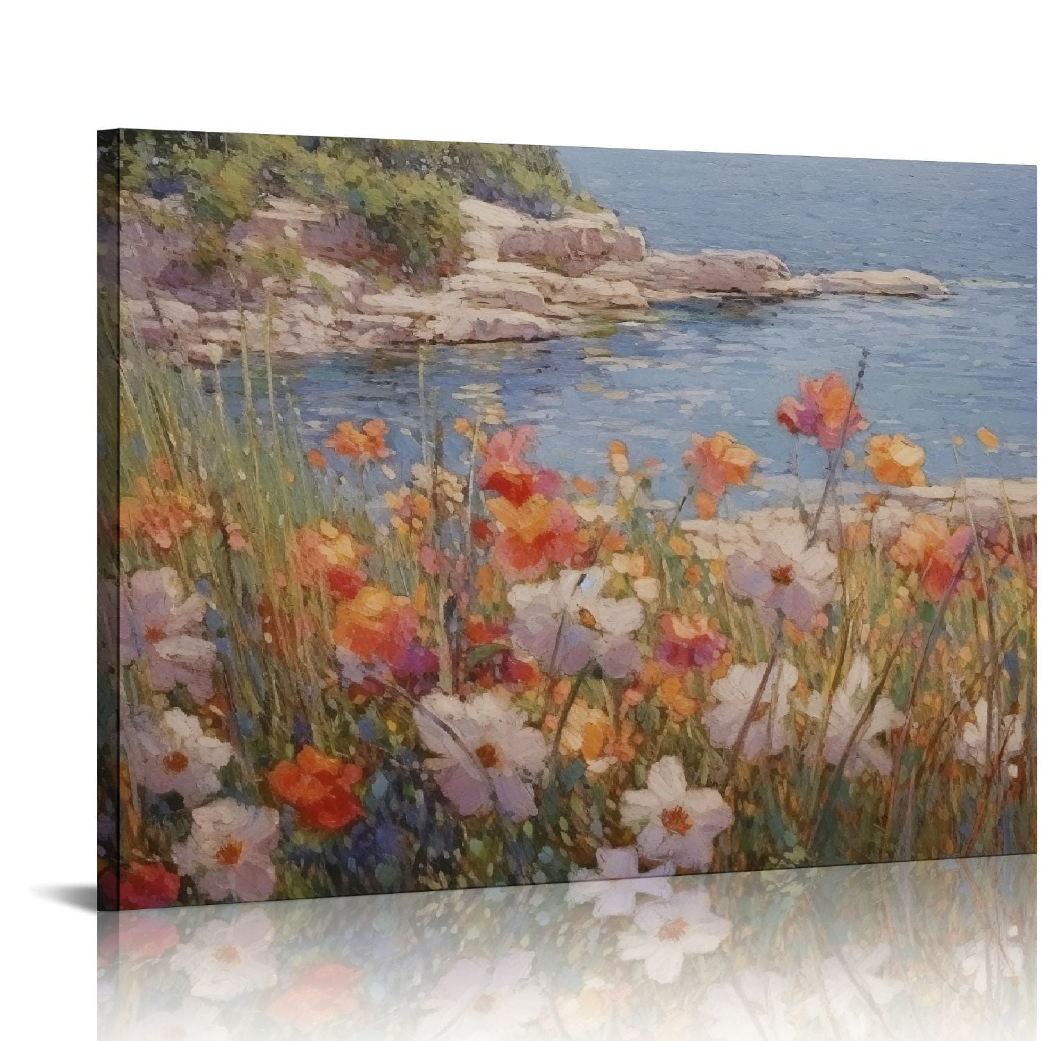 GOSMITH Vintage Spring Summer Nature Landscape Wall Art Modern Meadow ...