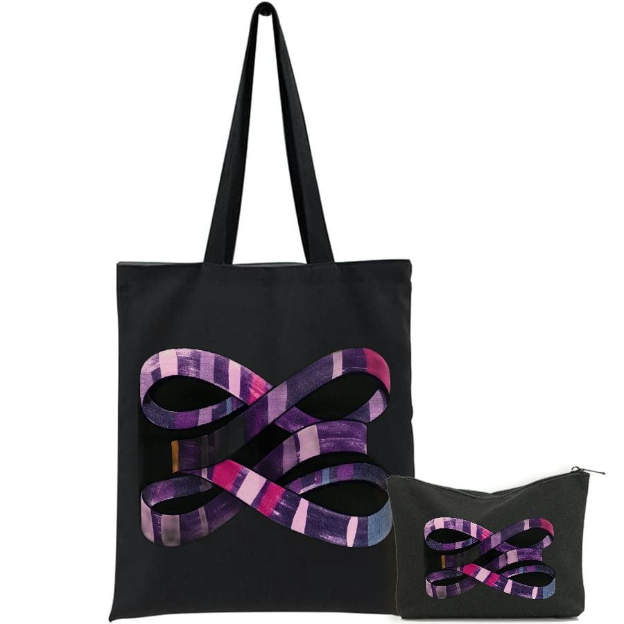 GOSMITH Vulvar Cancer Awareness Fight Cancer Purple Ribbon 2 Pcs Canvas ...