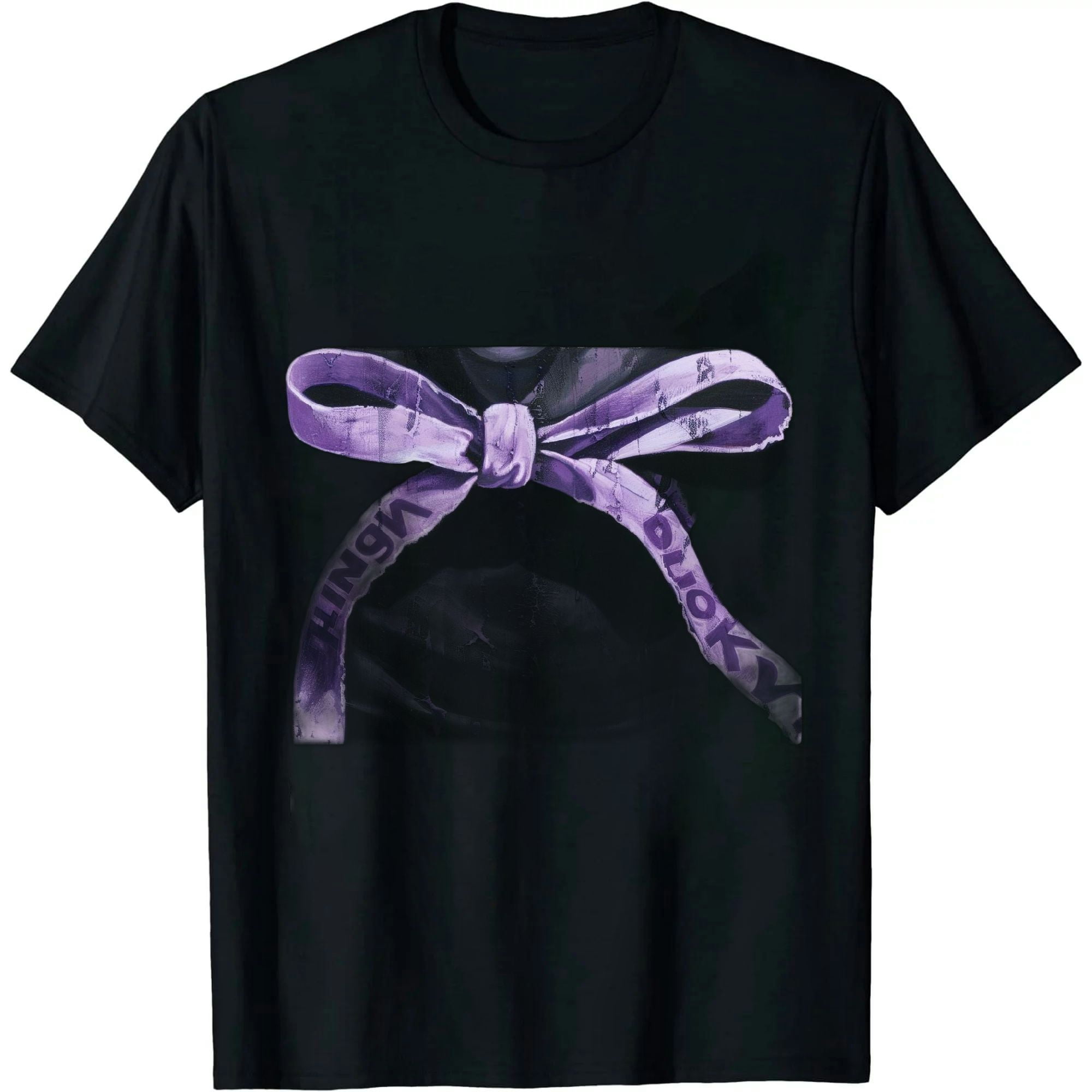 GOSMITH Vulvar Cancer Awareness Fight Cancer Purple Ribbon T-Shirt T ...