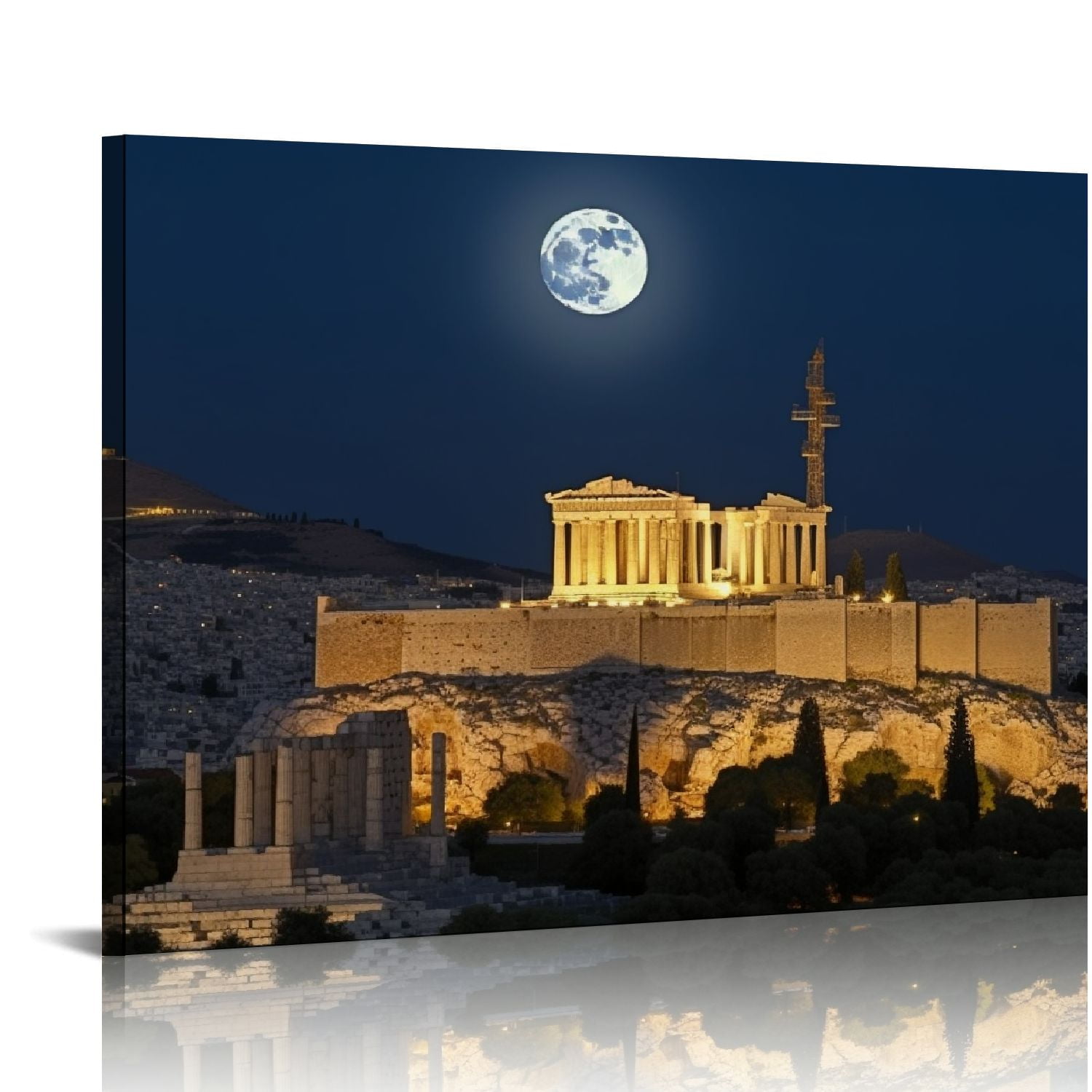 GOSMITH Wall Art Acropolis Of Athens Poster Canvas Pictures Decor ...