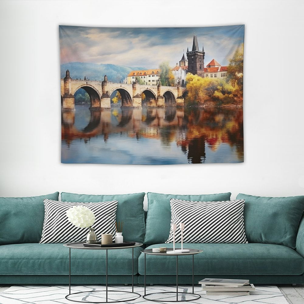 GOSMITH Wanderlust Tapestry, Charles Bridge in Prague Czech Republic ...