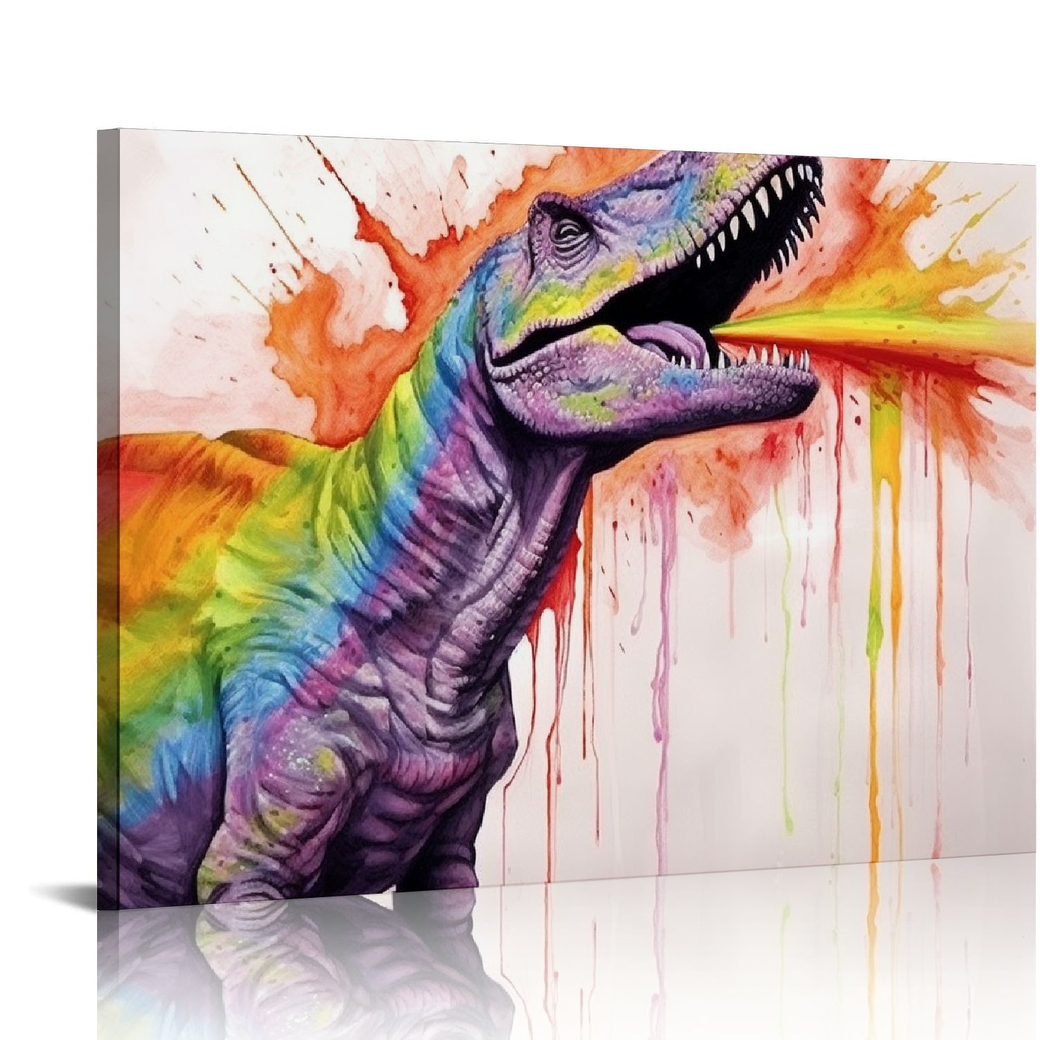 GOSMITH Watercolor Dinosaur Canvas Wall Art Home Decoration Canvas ...