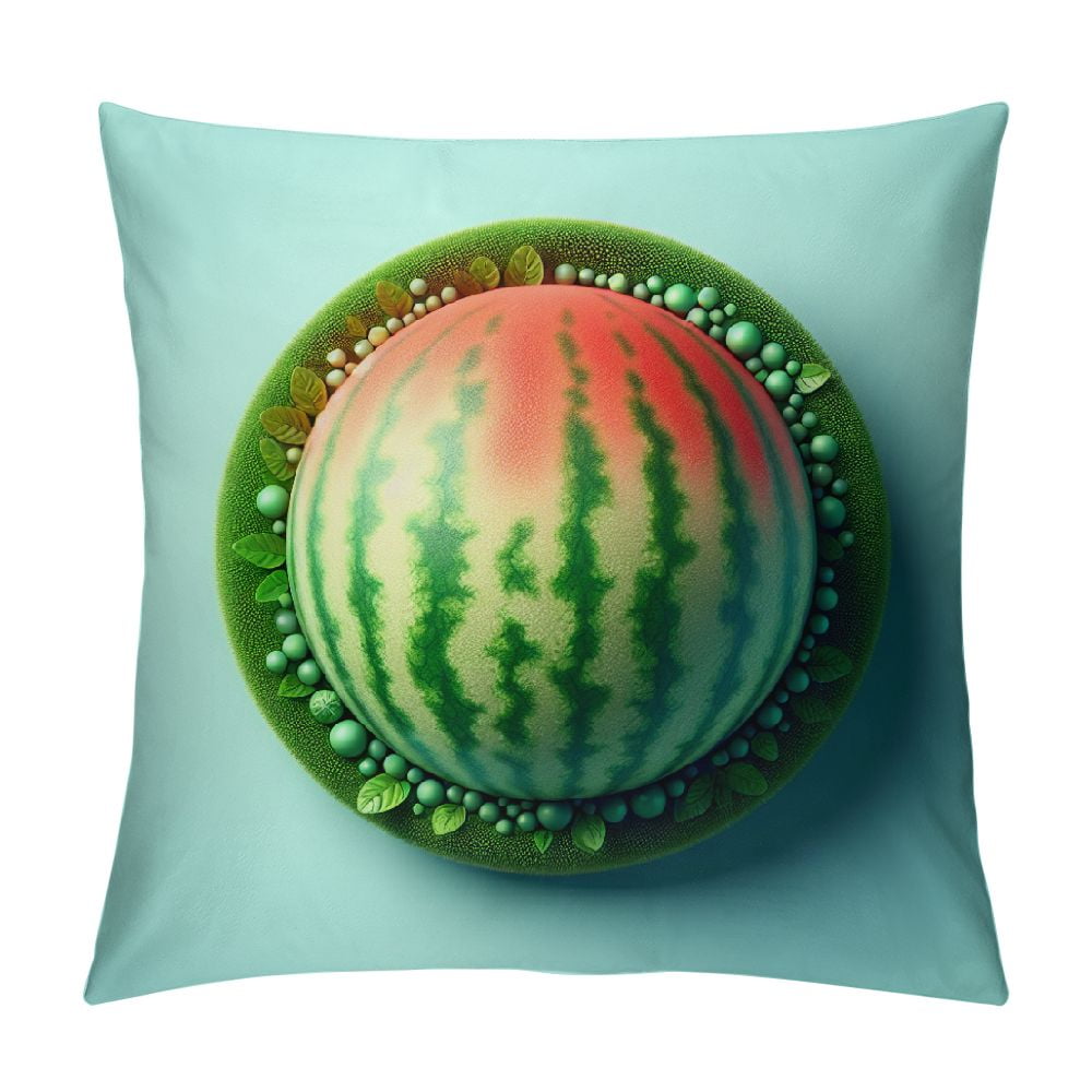 GOSMITH Watermelons Throw Pillow Cover Summer Fruit Watermelon Slice ...
