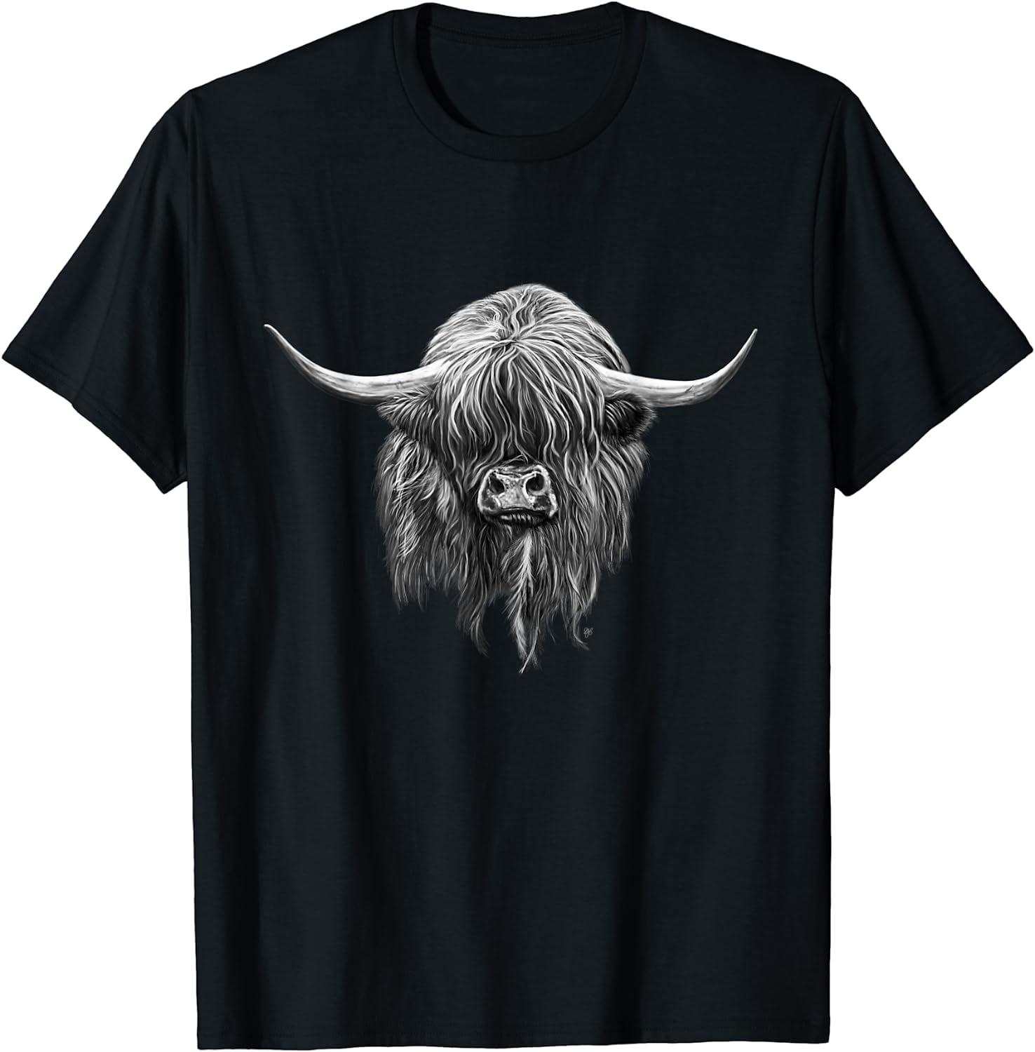 GOSMITH Wee Hamish The Scottish Highland Cow T-Shirt 145469-black ...
