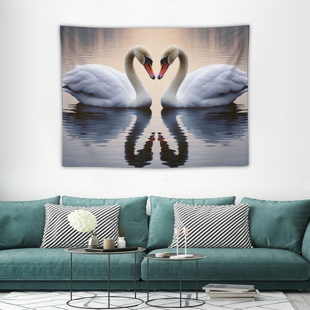 GOSMITH White Swan Tapestry for Bedroom Aesthetic Tapestry's Wall ...