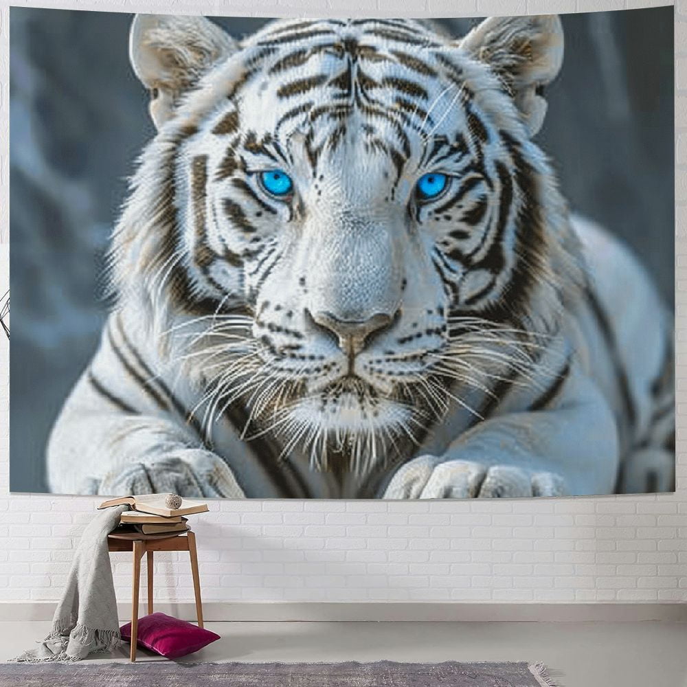 GOSMITH White Tiger Tapestry Wall Hanging Art Deco Tapestries for ...