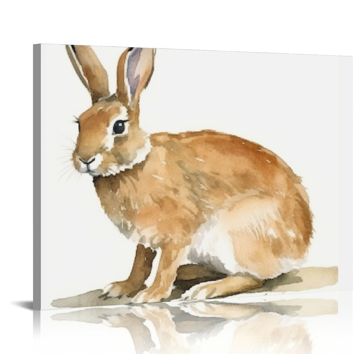 GOSMITH Wild Rabbit Watercolor Print, Nature Wildlife Art, Modern ...