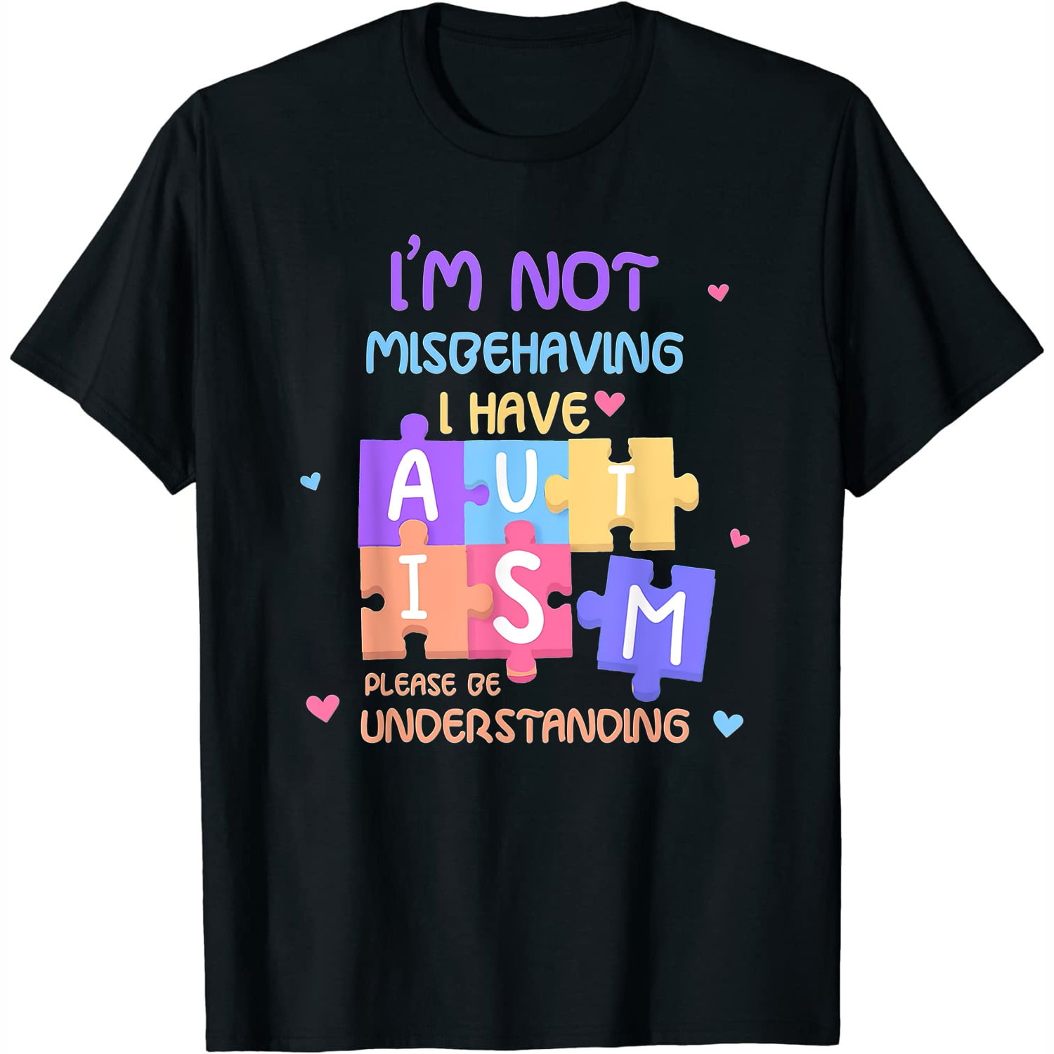 Leisuo Womens I'm Not Misbehaving I Have Autism Funny Puzzle Piece Gift ...