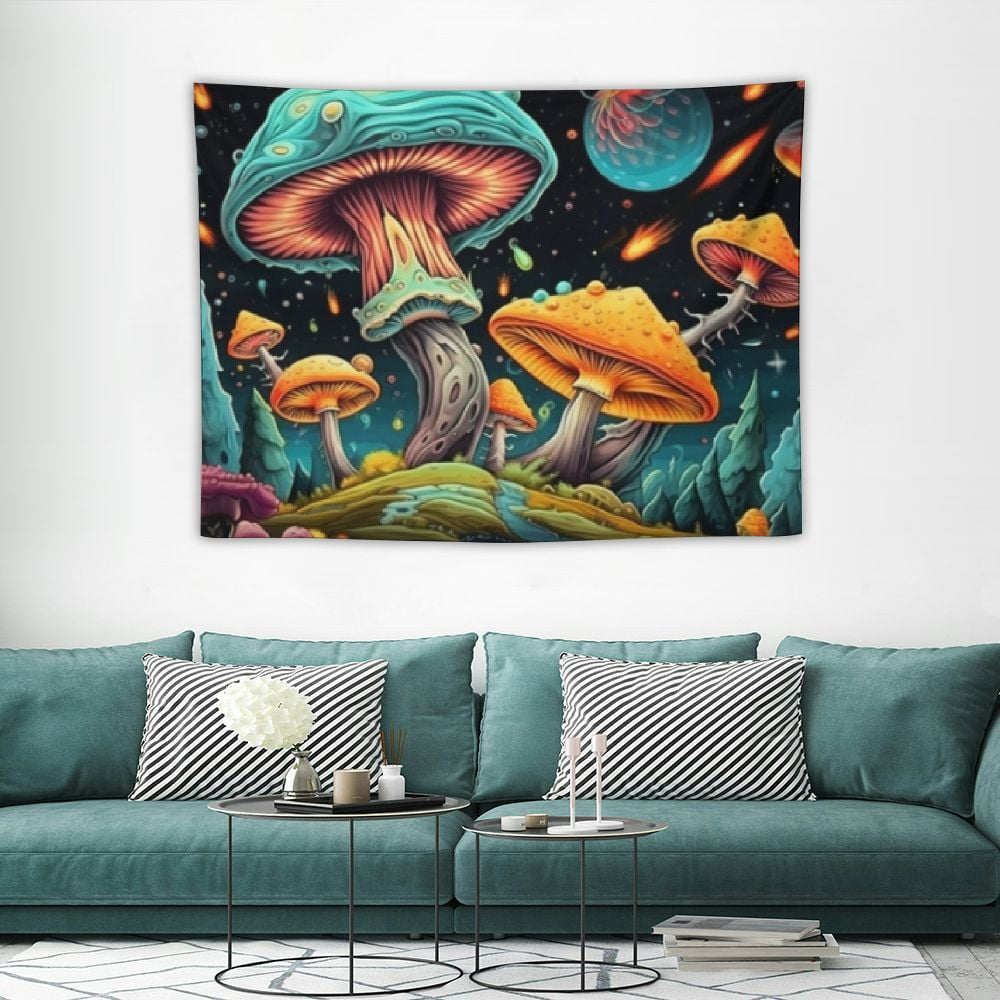 GOSMITH Yellow Sun Moon Tapestry Wall Hanging Butterfly Nature Plant ...