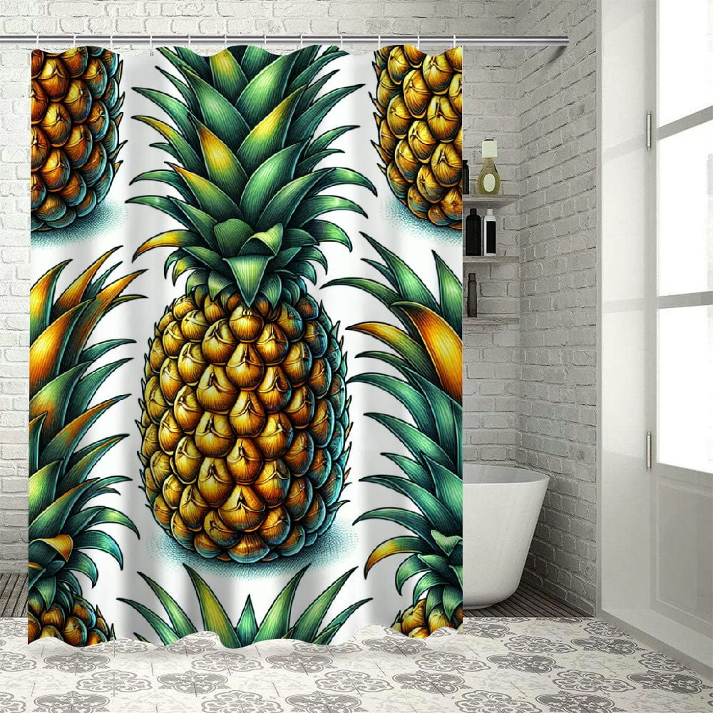 GOSMITH Yellow White Watercolor Pineapple Tropical Summer Fruits Fruit ...