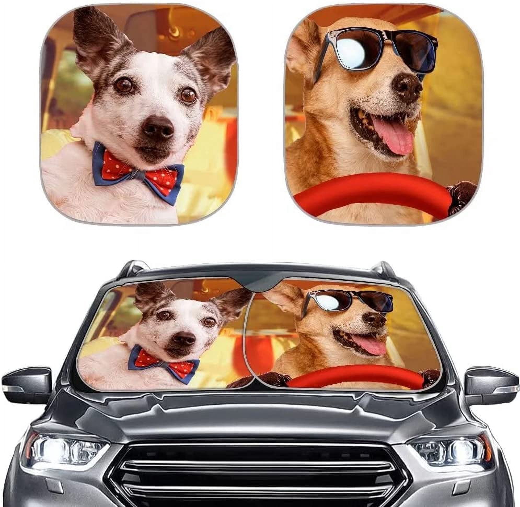 GOSTONG Golden Retriever and Labrador Print Car Windshield Unisex Sun ...