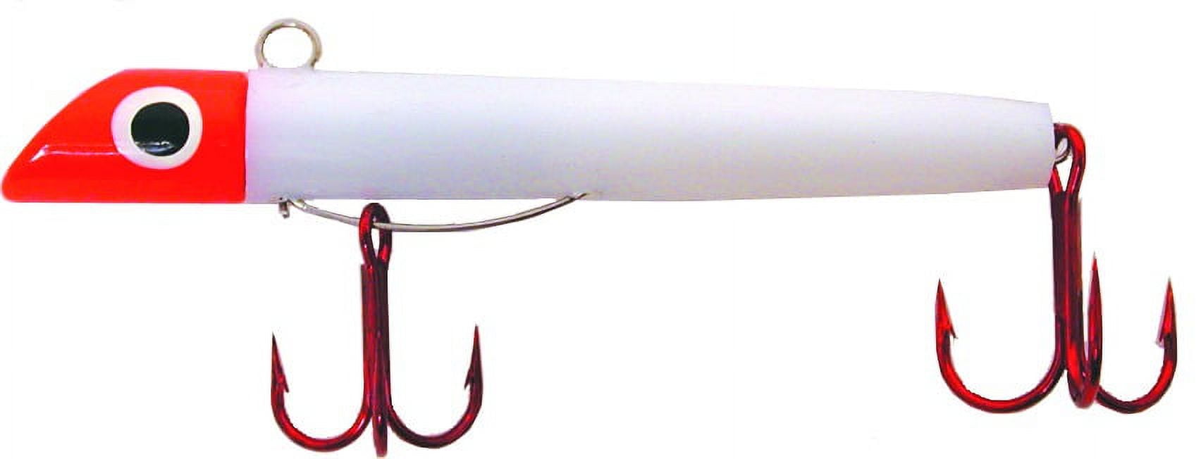 GOT-CHA 100 Series Fishing Plug Lure, White w/ Red Head, 3", 1 Ounce ...