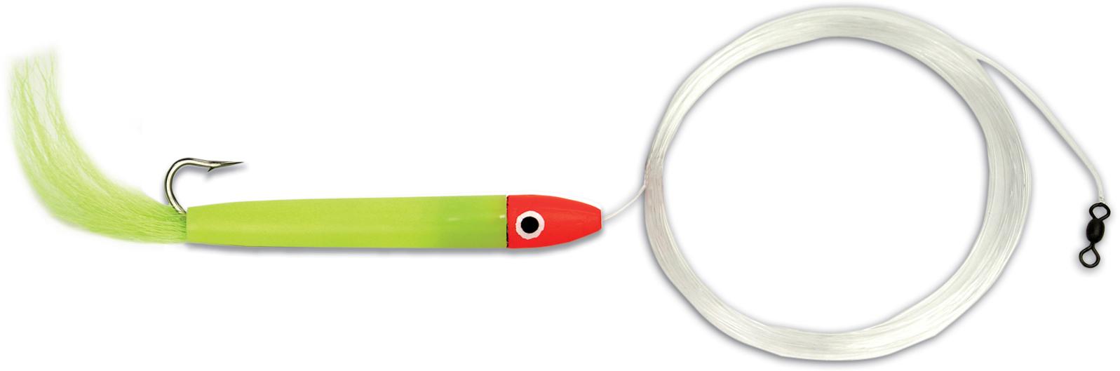 GOT-CHA Troll Rig #2/0 SS Hook 18Ft 30Lb Fluor Red/Chart/Chart Bucktail ...