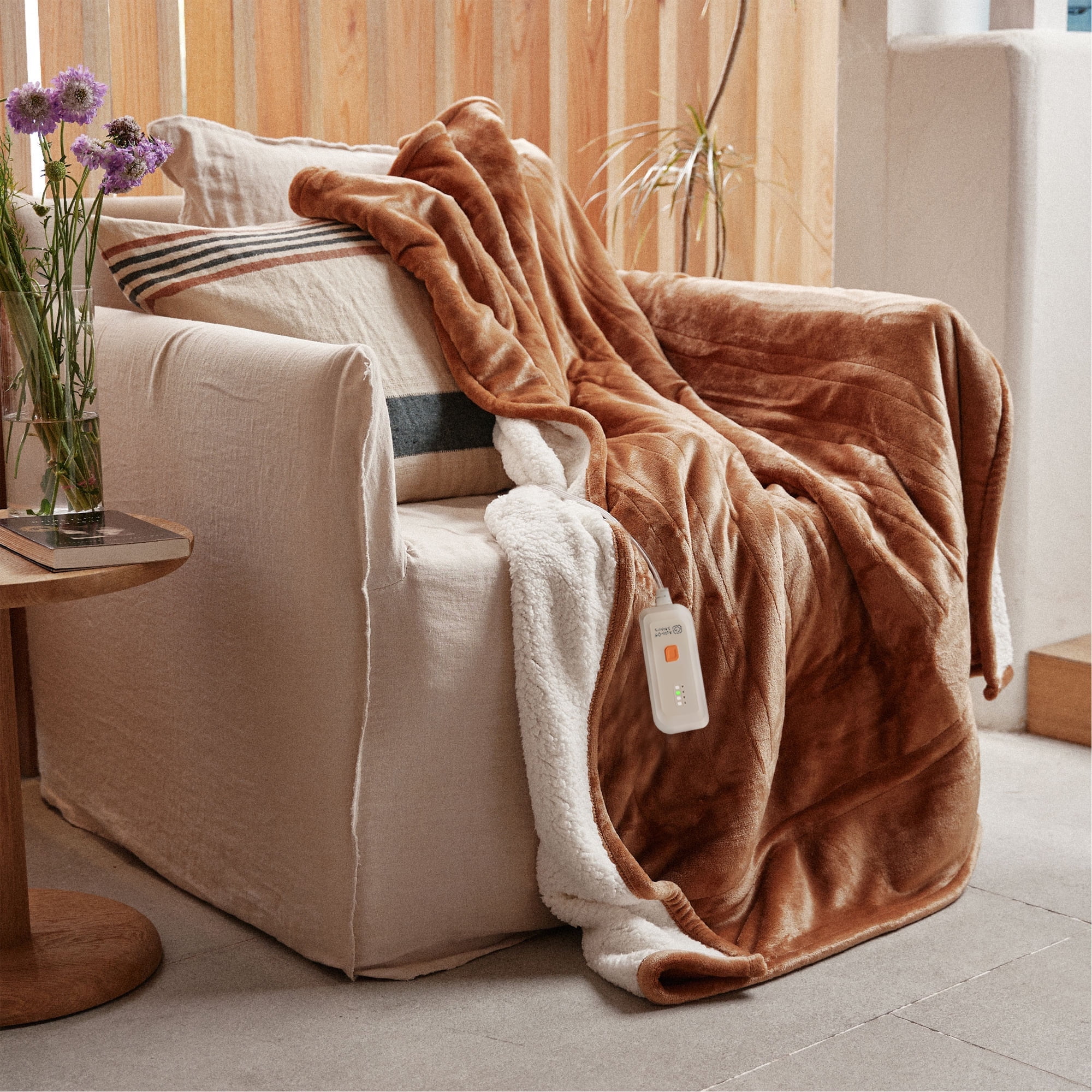 GOTCOZY Heated Blanket Electric Throw 50''X60'' with 4 Heating Level ...