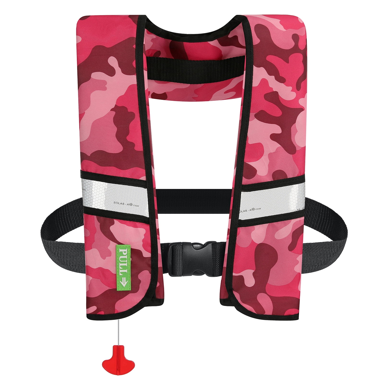 GOTGELIF Adult Automatic Inflatable Life Jacket, Red Camouflage ...