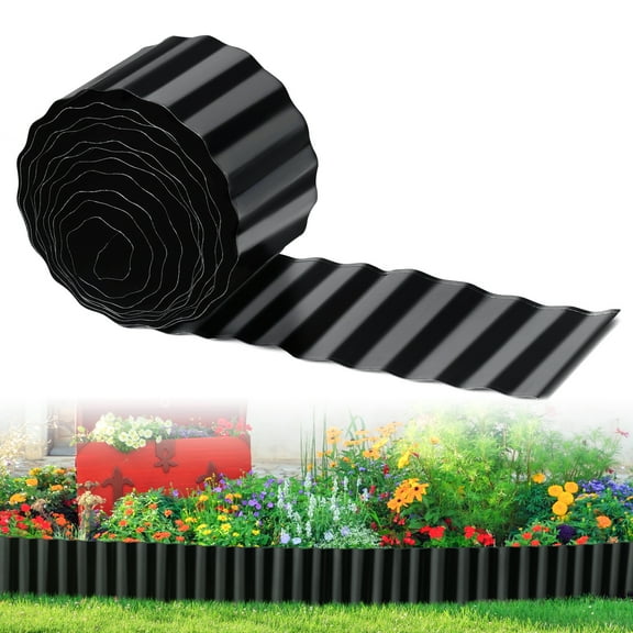 Corrugated Metal Garden Edging 6" x 20Ft, Landscape Edging Border for ...