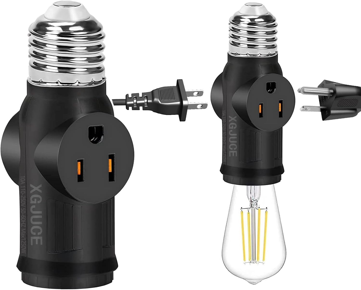 GOTHICANA BY EMP3 Prong Light Socket To Plug Adapter,E26 Outdoor Light ...