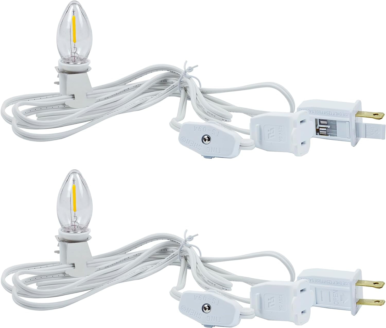 GOTHICANA BY EMPChainable Accessory Cord With C7 Led Light Bulbs, 6Ft ...