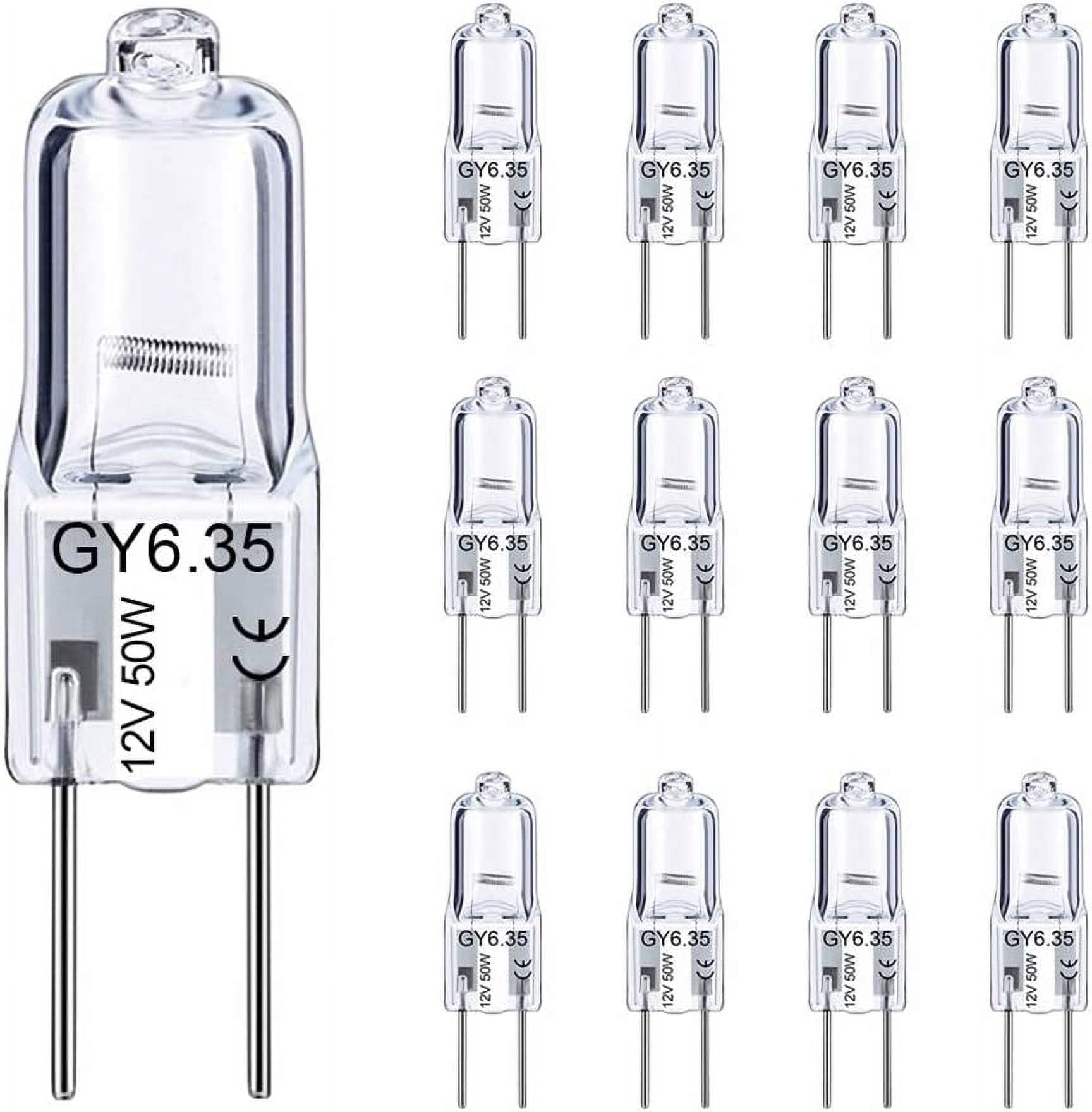 GOTHICANA BY EMPGy6.35 Halogen Light Bulbs 12 Volt 50 Watt, 12 Pack 2 ...