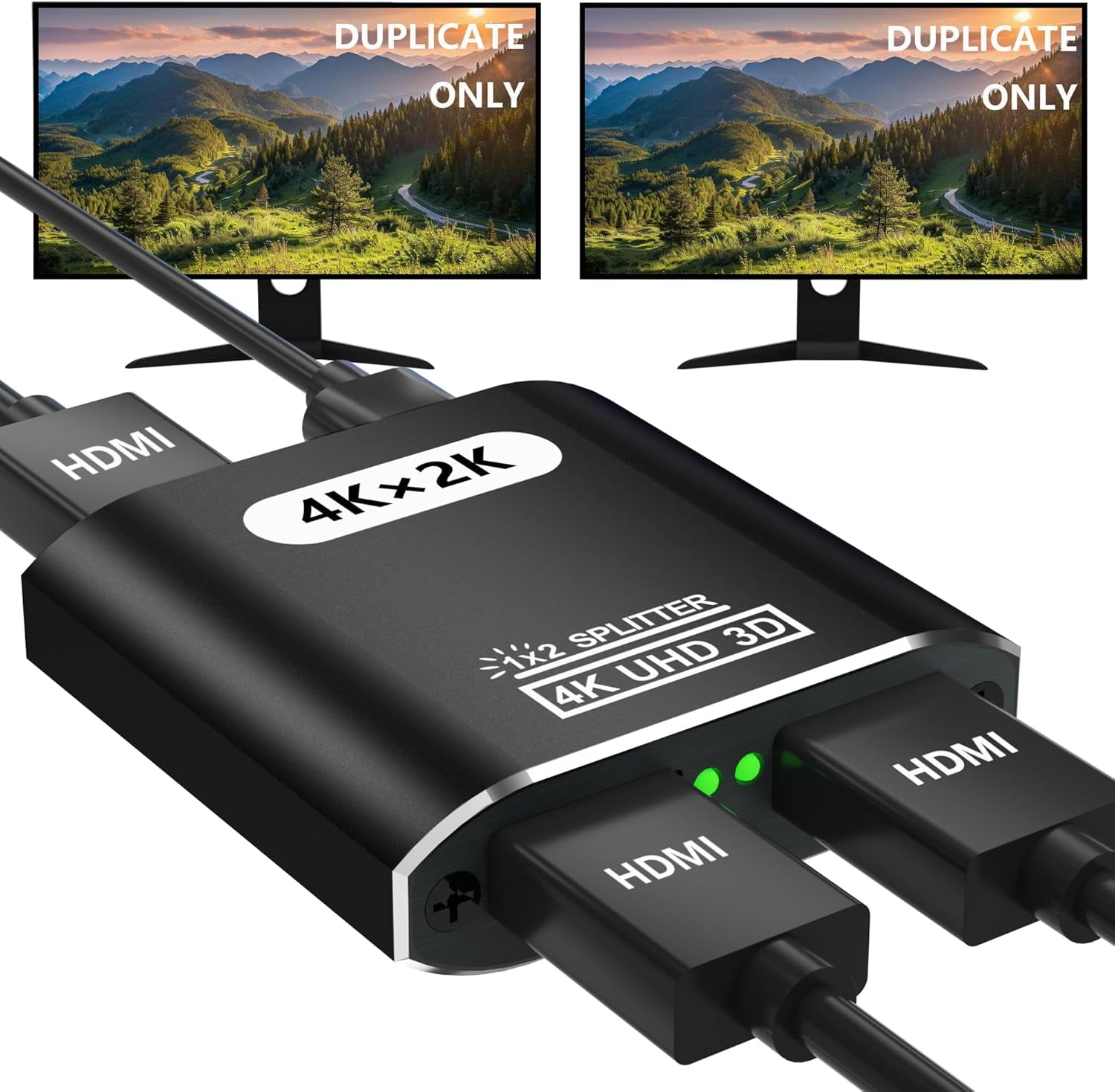 GOTHICANA BY EMPHdmi Splitter 1 In 2 Out, 4K Hdmi Splitter For Dual ...