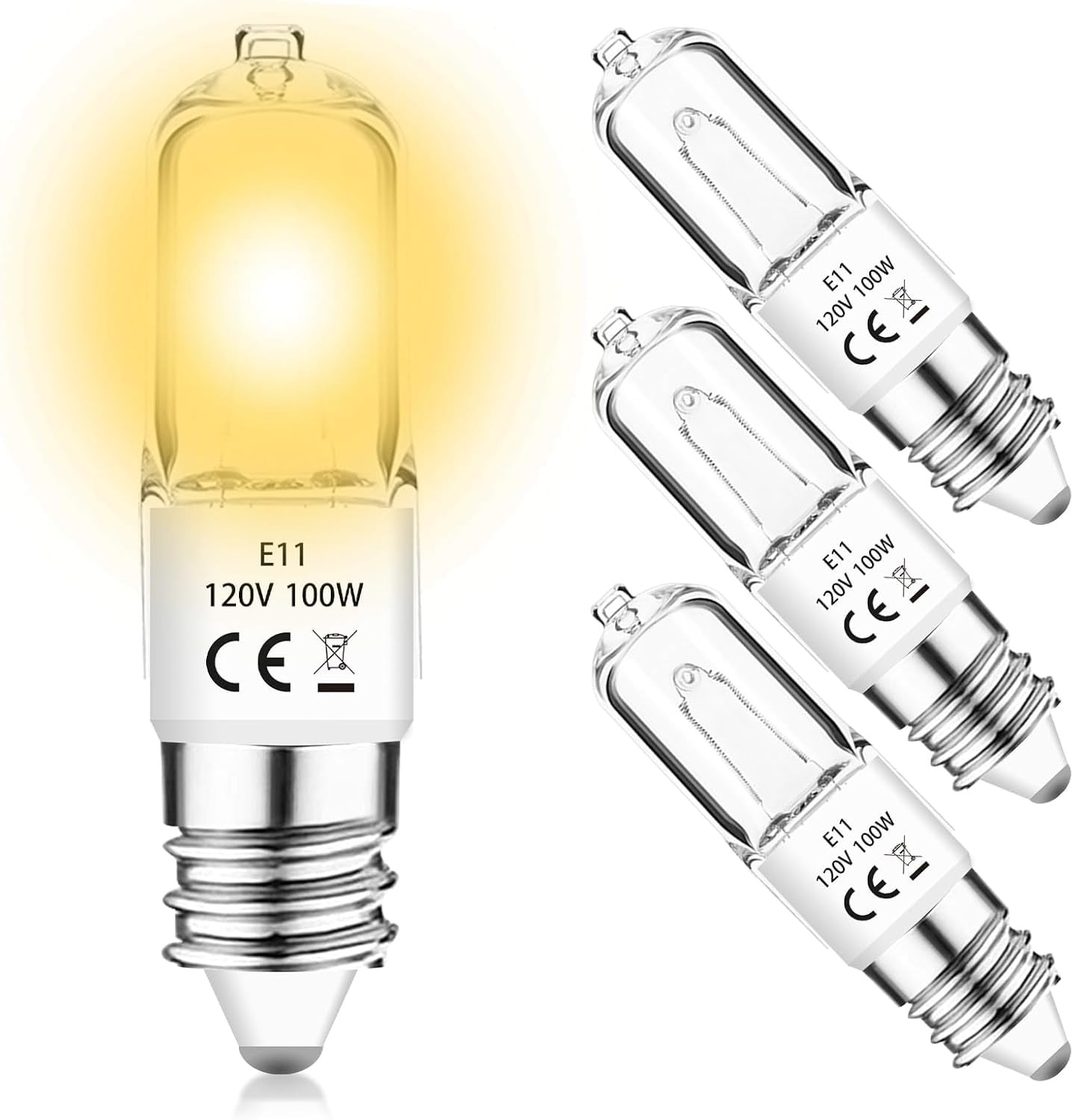 GOTHICANA BY EMPJde11 120V 100W Halogen Bulbs,T4 Mini Can Jd E11 Tungsten Halogen Candelabra ...