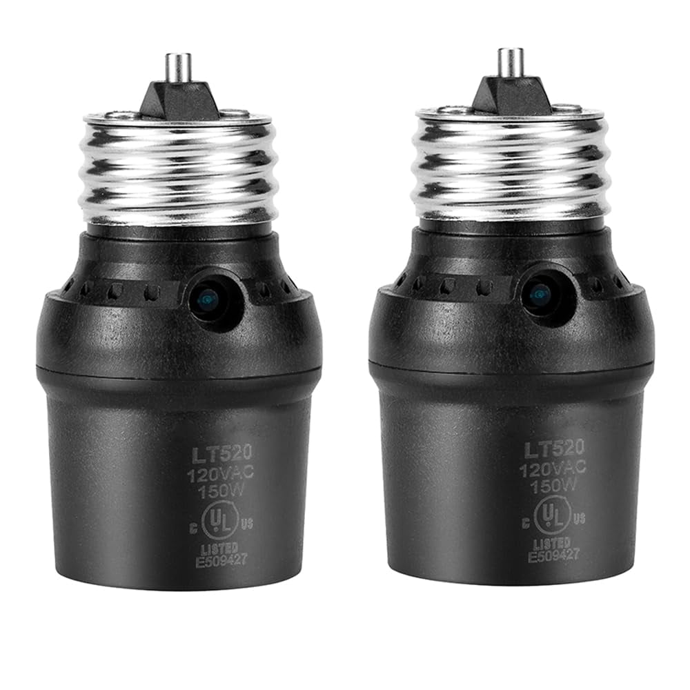 GOTHICANA BY EMPLight Sensor Socket, Dusk To Dawn Sensor Socket, E26 ...