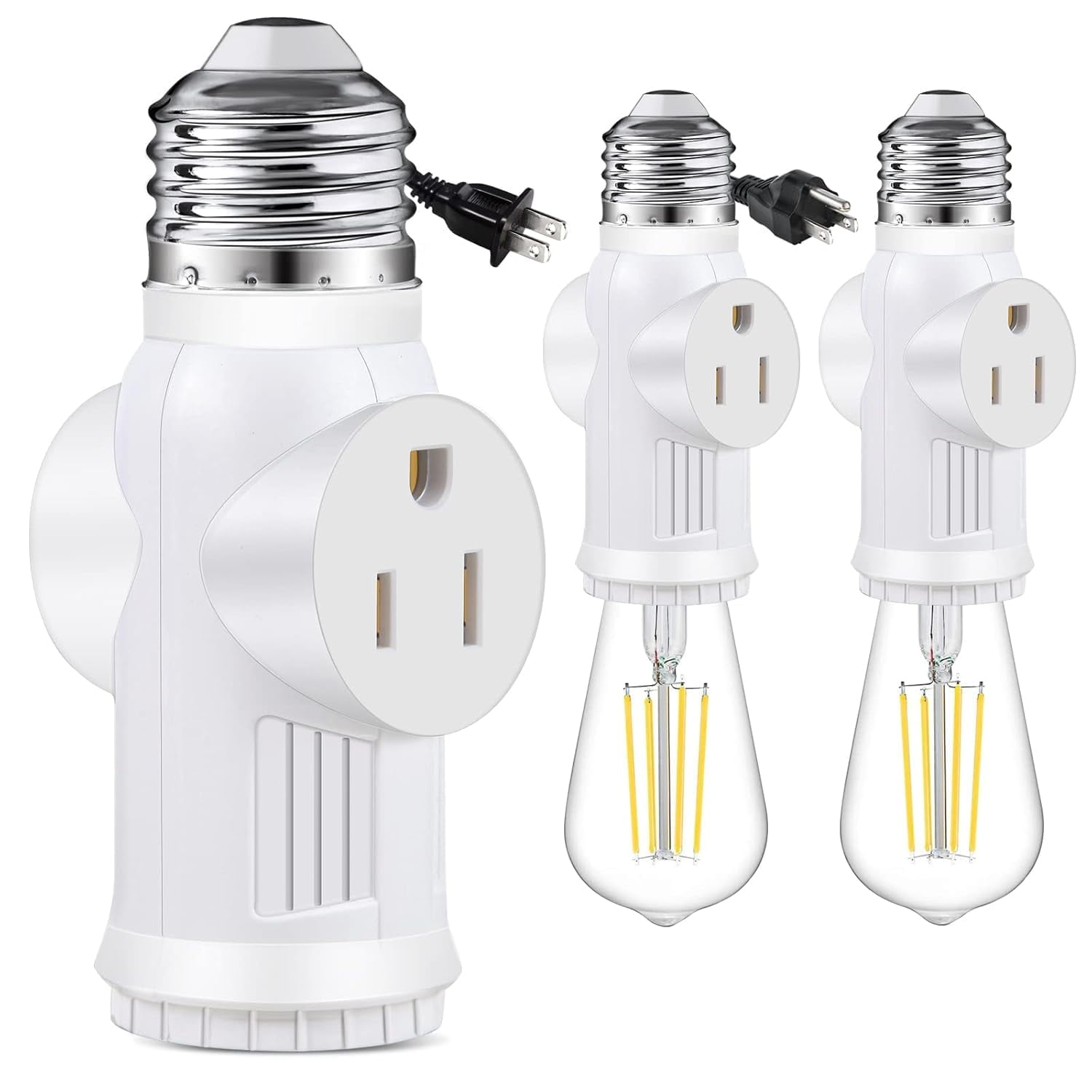 GOTHICANA BY EMPLight Socket Outlet Adapter, 3 Prong Light Socket ...