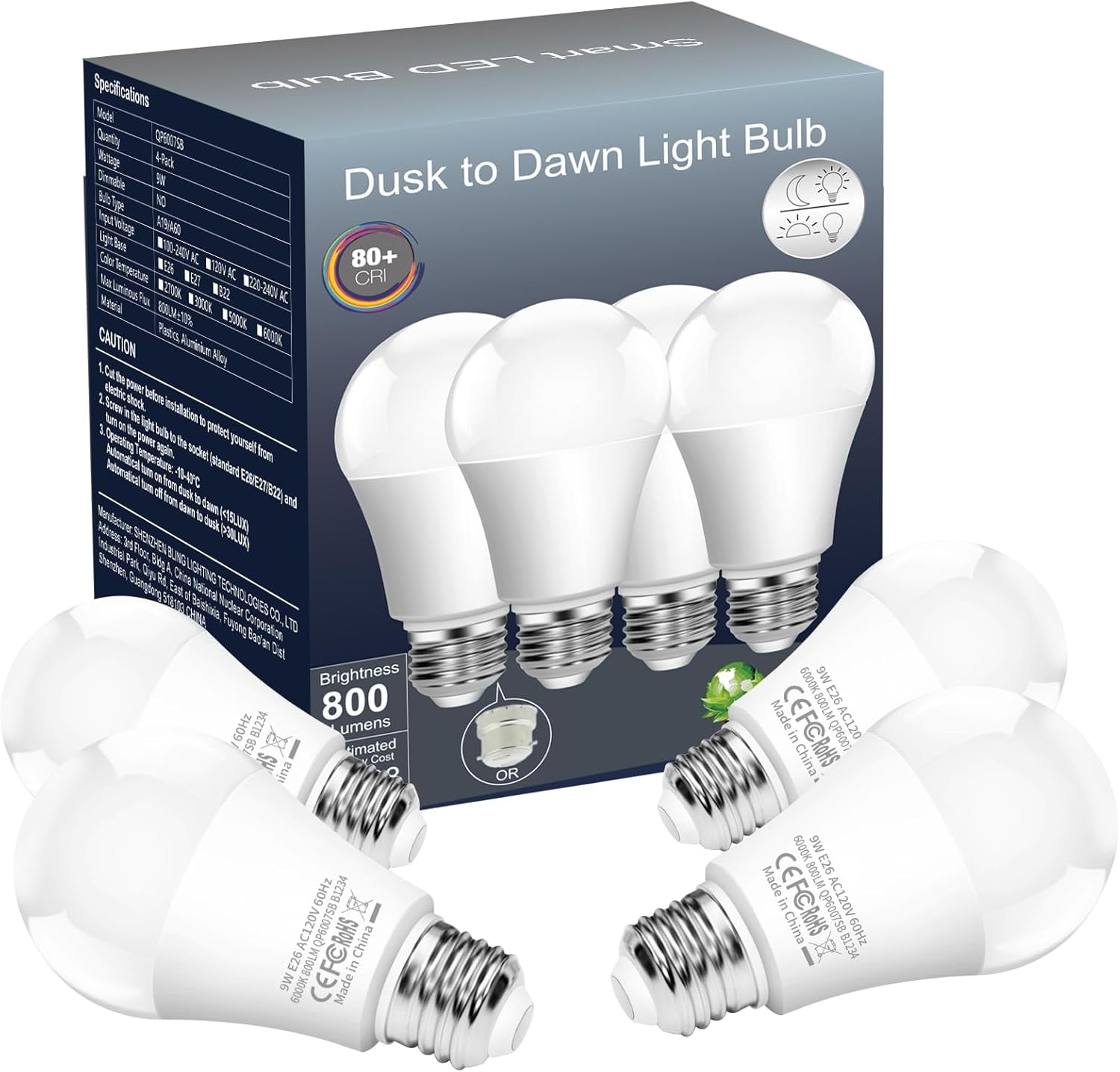 GOTHICANA BY EMPOutdoor Dusk To Dawn Led Light Bulb (No Timer Required ...