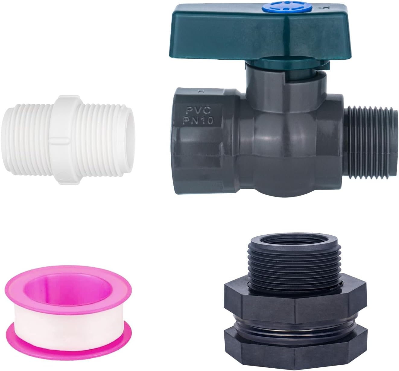 GOTHICANA BY EMPPvc Spigot Rain Barrel Faucet 3/4"" Pvc Bulkhead ...