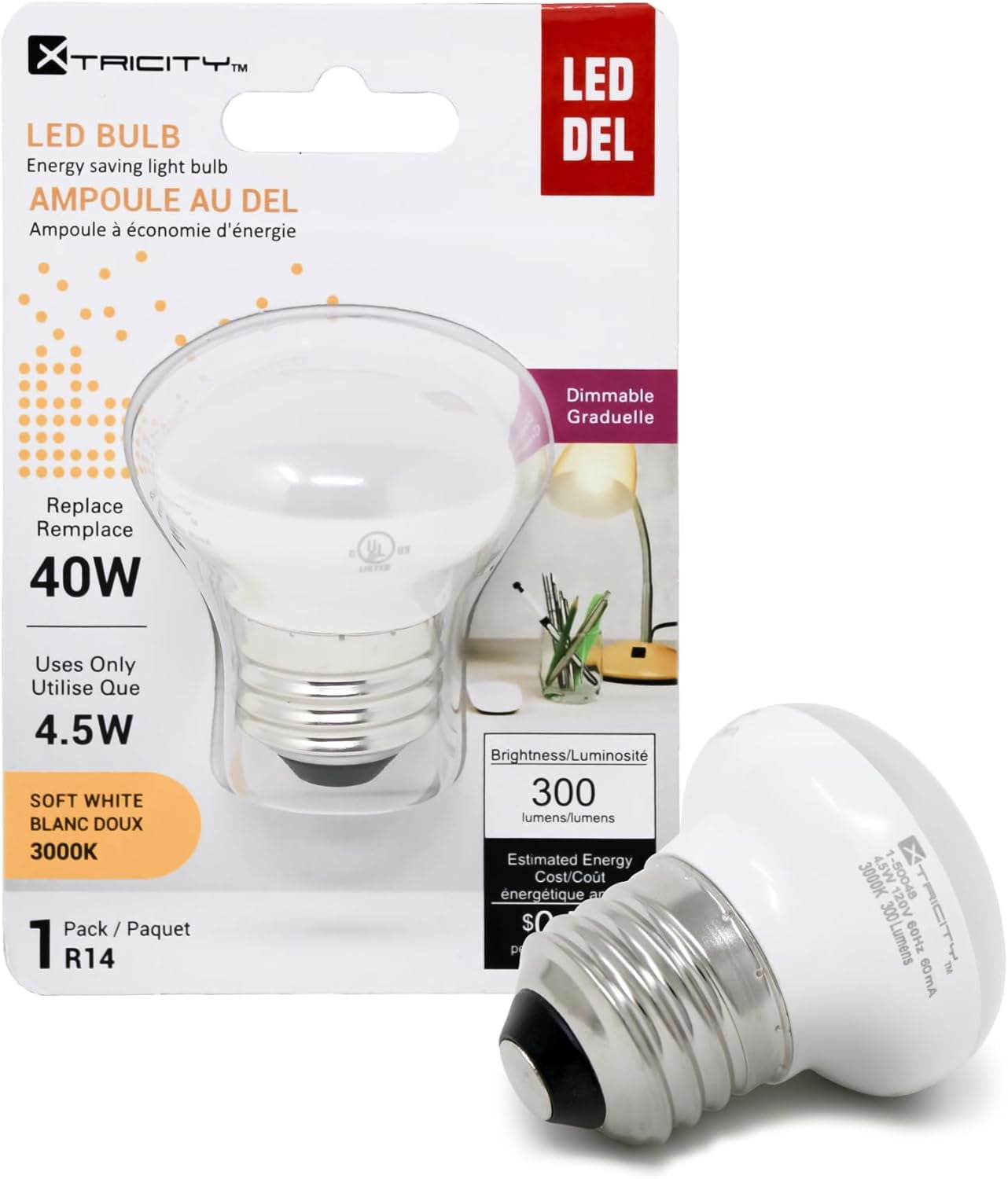 GOTHICANA BY EMPR14 Dimmable Led Light Bulbs, E26 Base, 4.5W (40 Watt ...