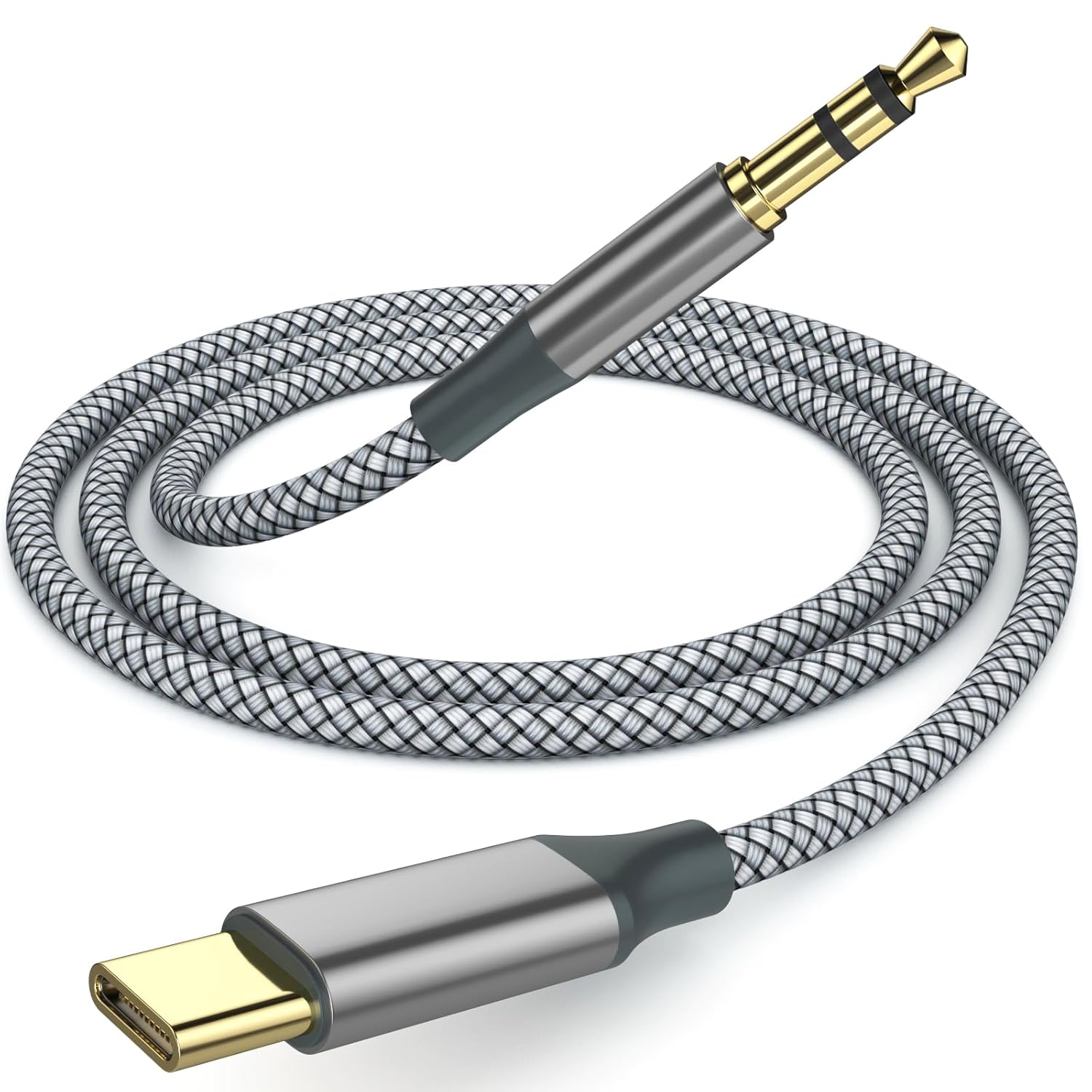 GOTHICANA BY EMPUsb C To 3.5Mm Nylon Braided Aux Cable, Type C To Male ...