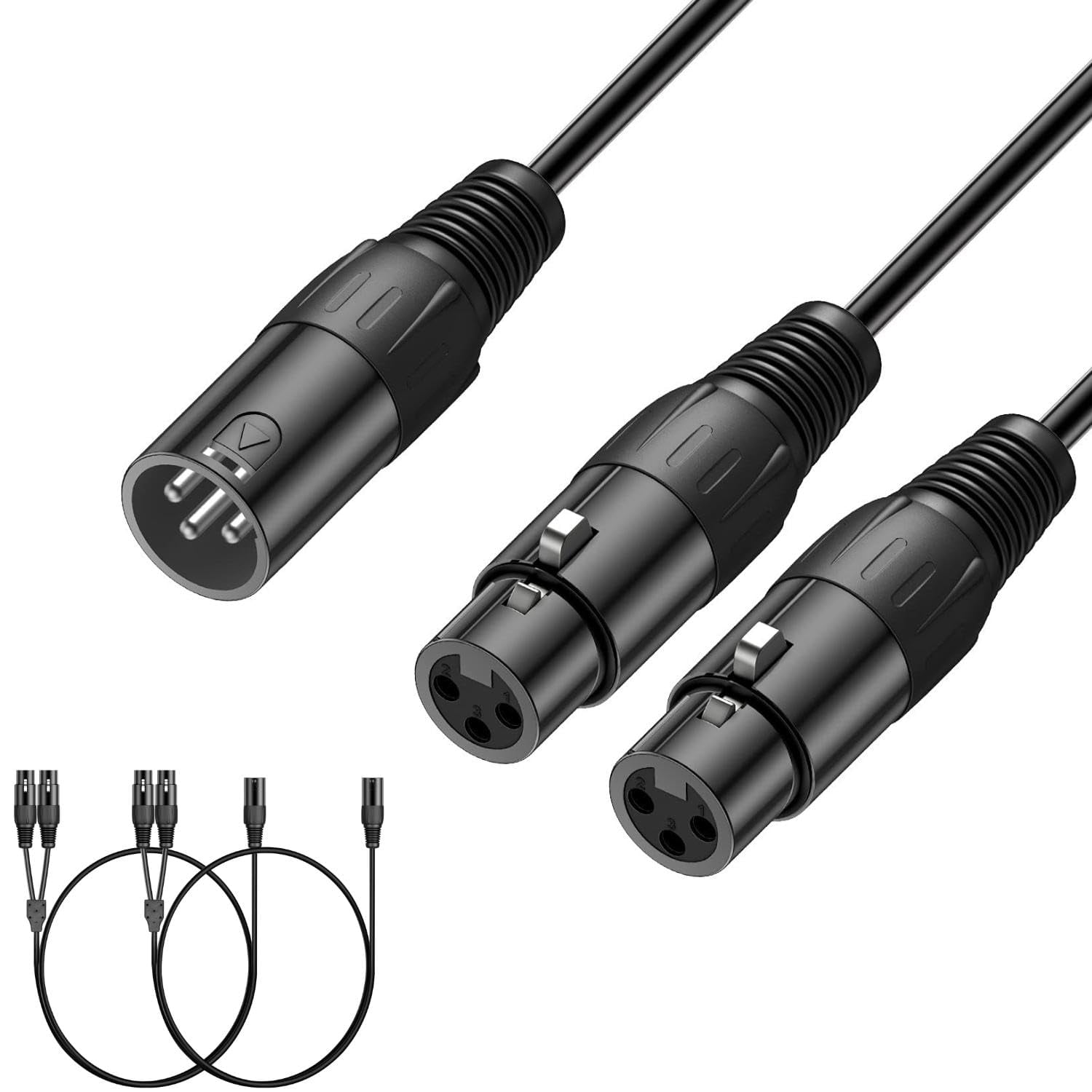 GOTHICANA BY EMPXlr Male To Dual Xlr Female Splitter Cable, 3 Pin Pvc ...