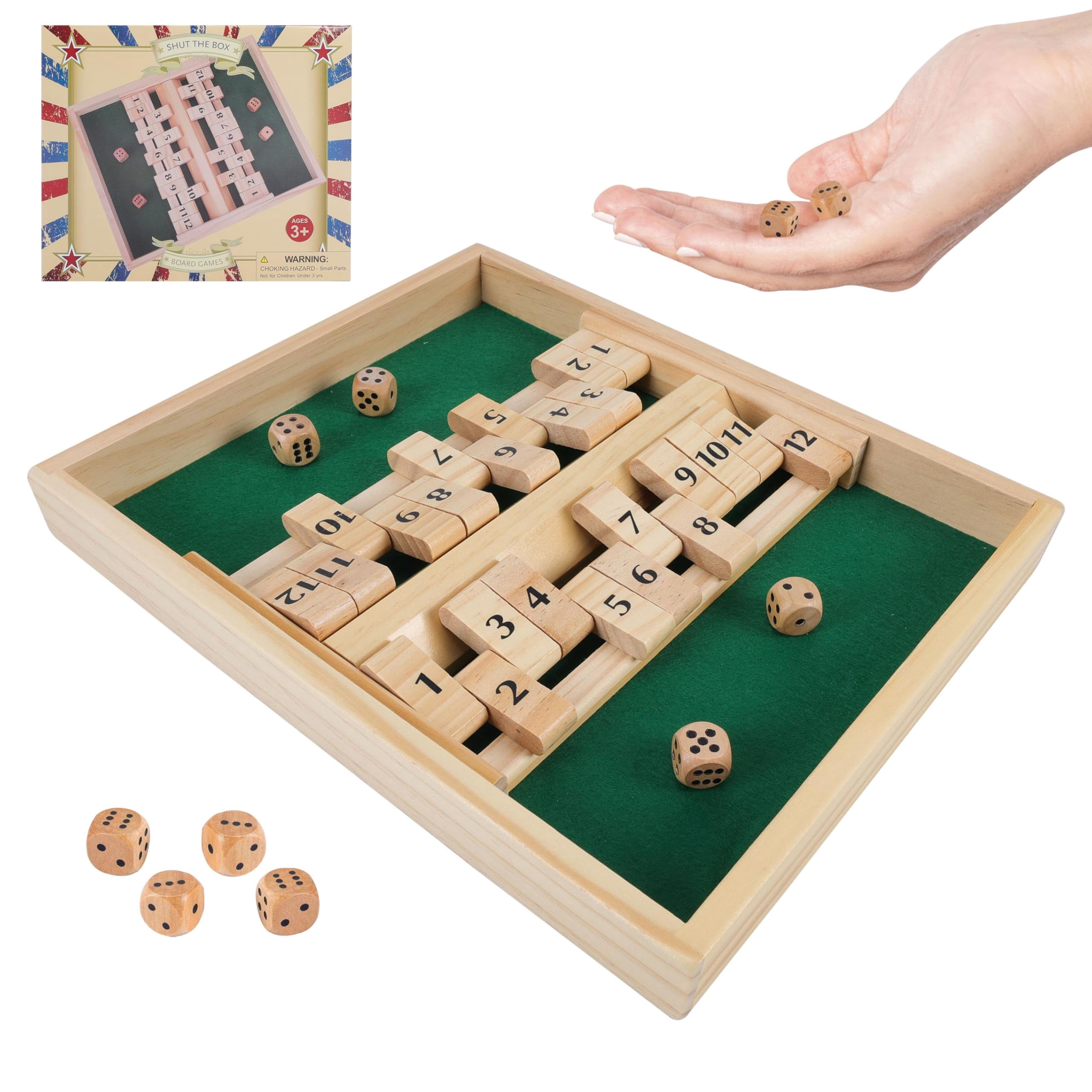GOTHINK Wooden Shut The MMF7 Box - Fun Table Math with Wooden Board for ...
