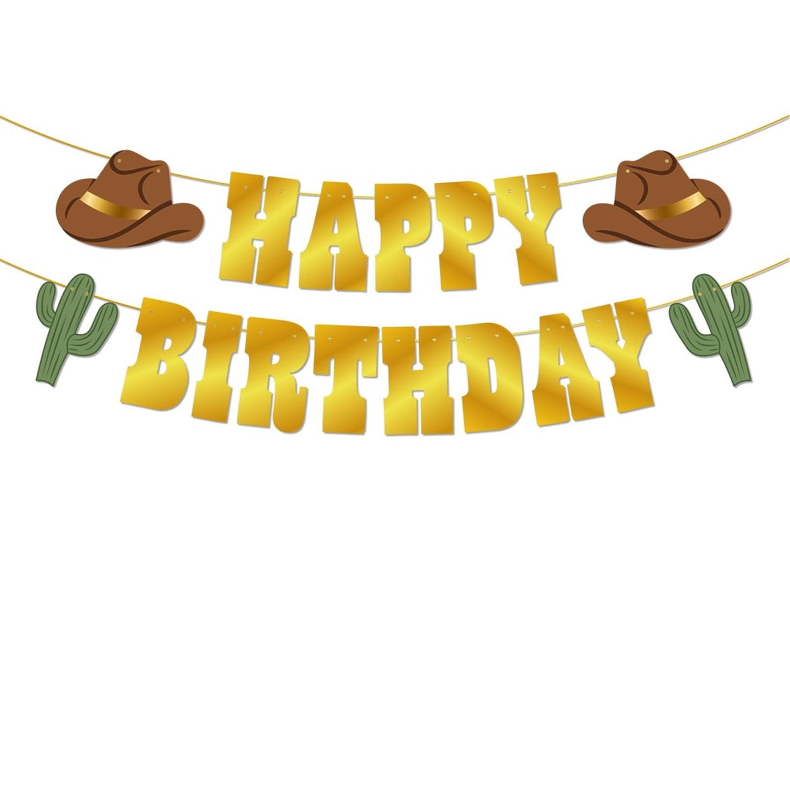 GOTPASS Western HappyEGSC Birthday Banner Western Cowboy Theme Birthday ...