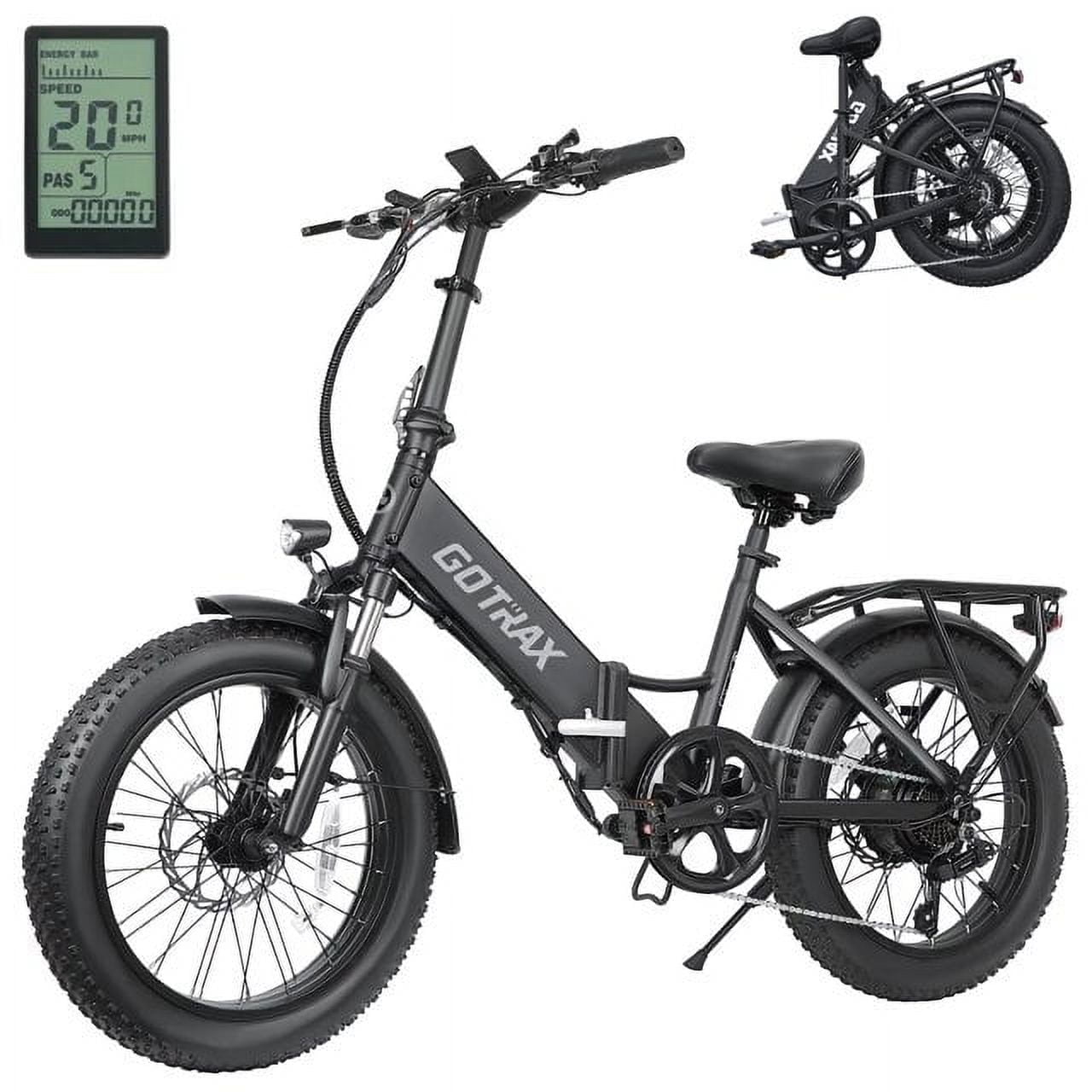 GOTRAX F2 Folding Electric Bike for Adults, 500W/48V 10.4Ah/20mph/20" x ...