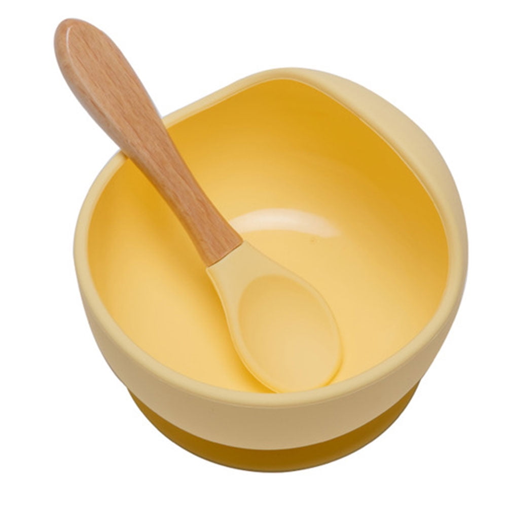 GOTYDI Baby Feeding Set Food Toddler Bowl and Spoon Anti-Slip Feeding ...