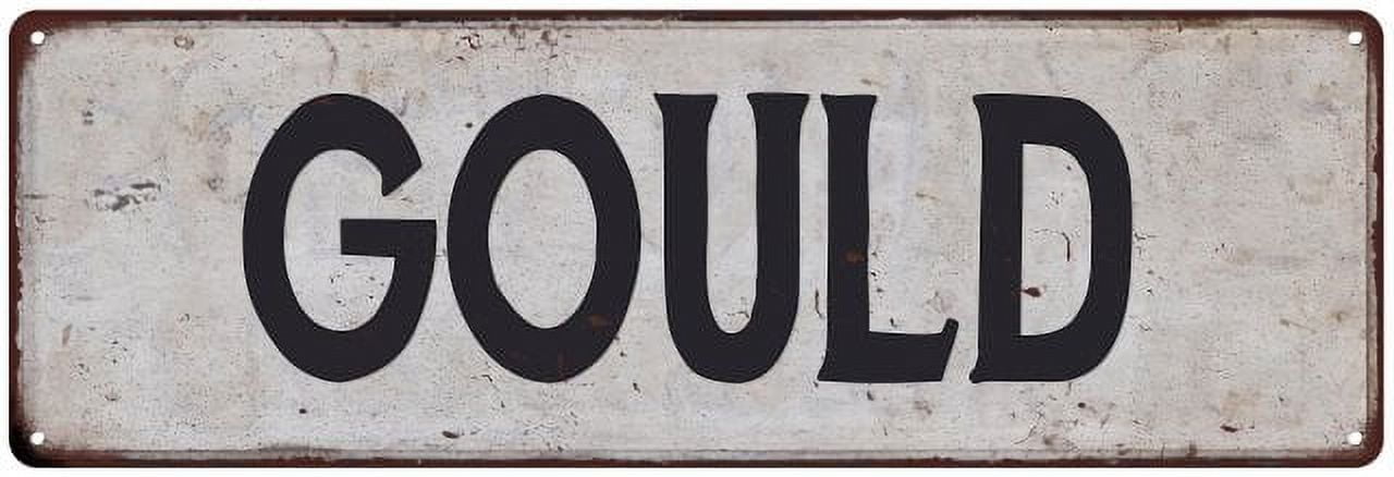 GOULD Vintage Look Rustic Chic Metal Sign 8x24 108240036331 - Walmart.com