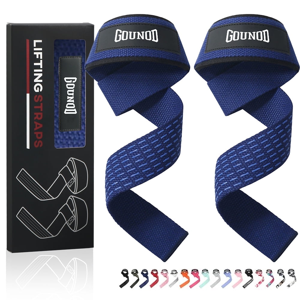GOUNOD Lifting Straps 2 pack, Neoprene Wrist Straps with Silicone ...