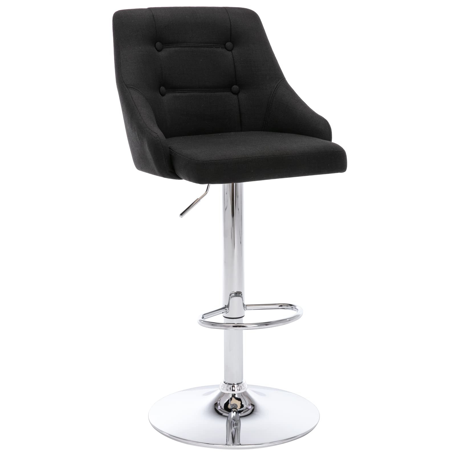 GOURGE LIVING Bar Stools with Back, Linen Square 360°Swivel Barstools ...