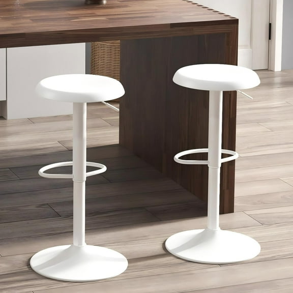 Bar Stools Set of 2, Adjustable Metal Bar stools Swivel Counter Height ...