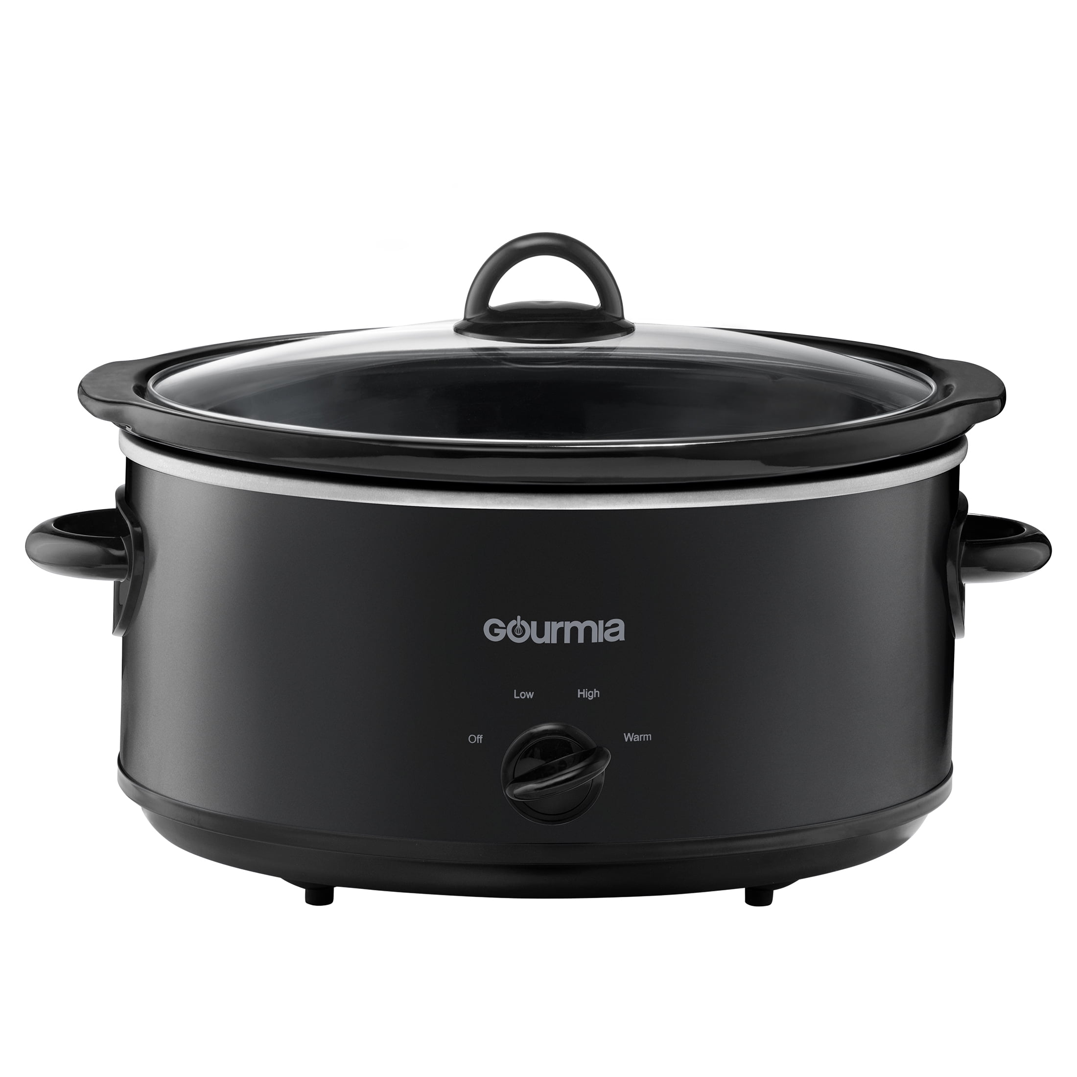 Gourmia 6 Qt Manual Slow Cooker with 3 Heat Settings, Black - Walmart.com