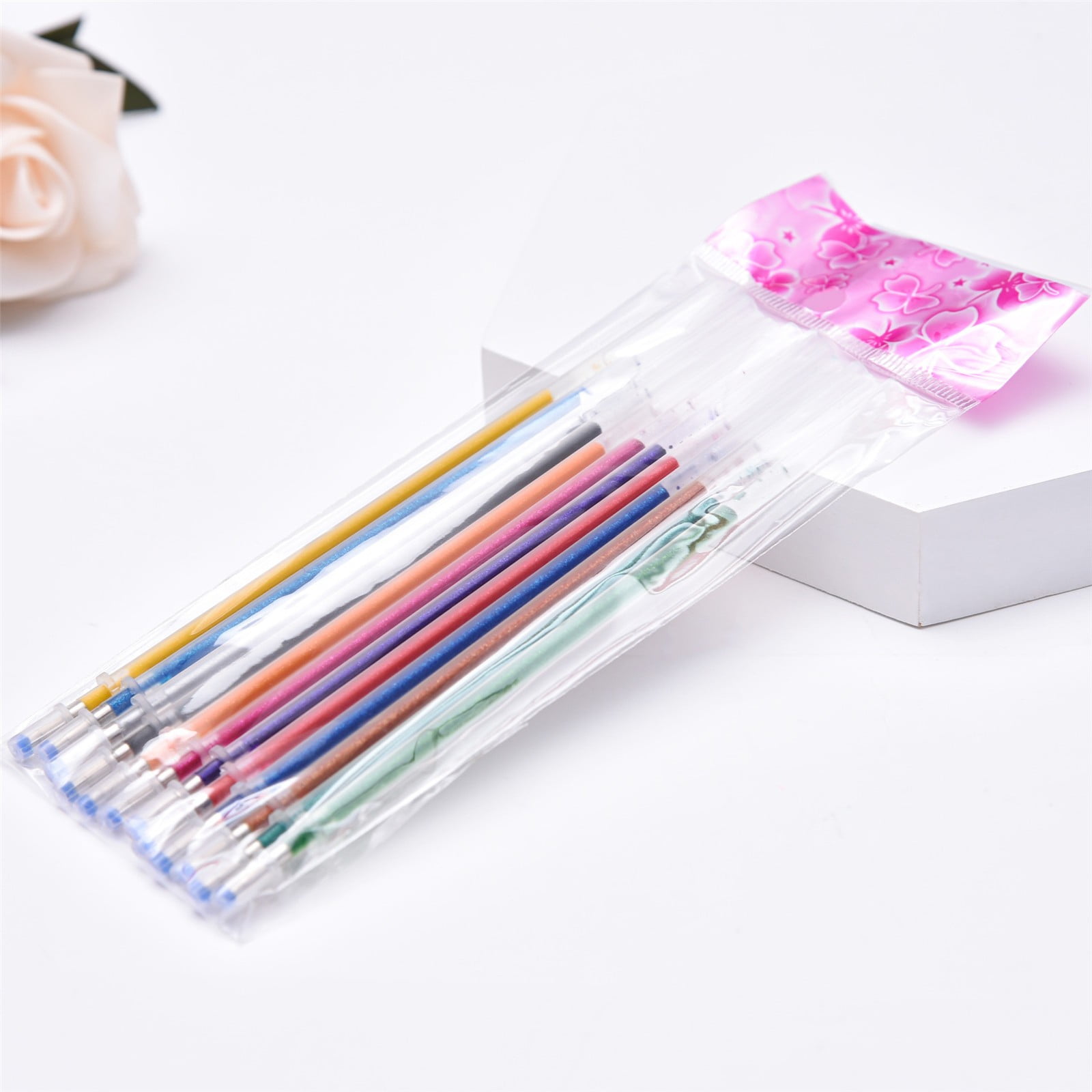 GOVOW 100pcs Random Color Premium Glitter Gel Pen 0. 8mm Medium Point ...