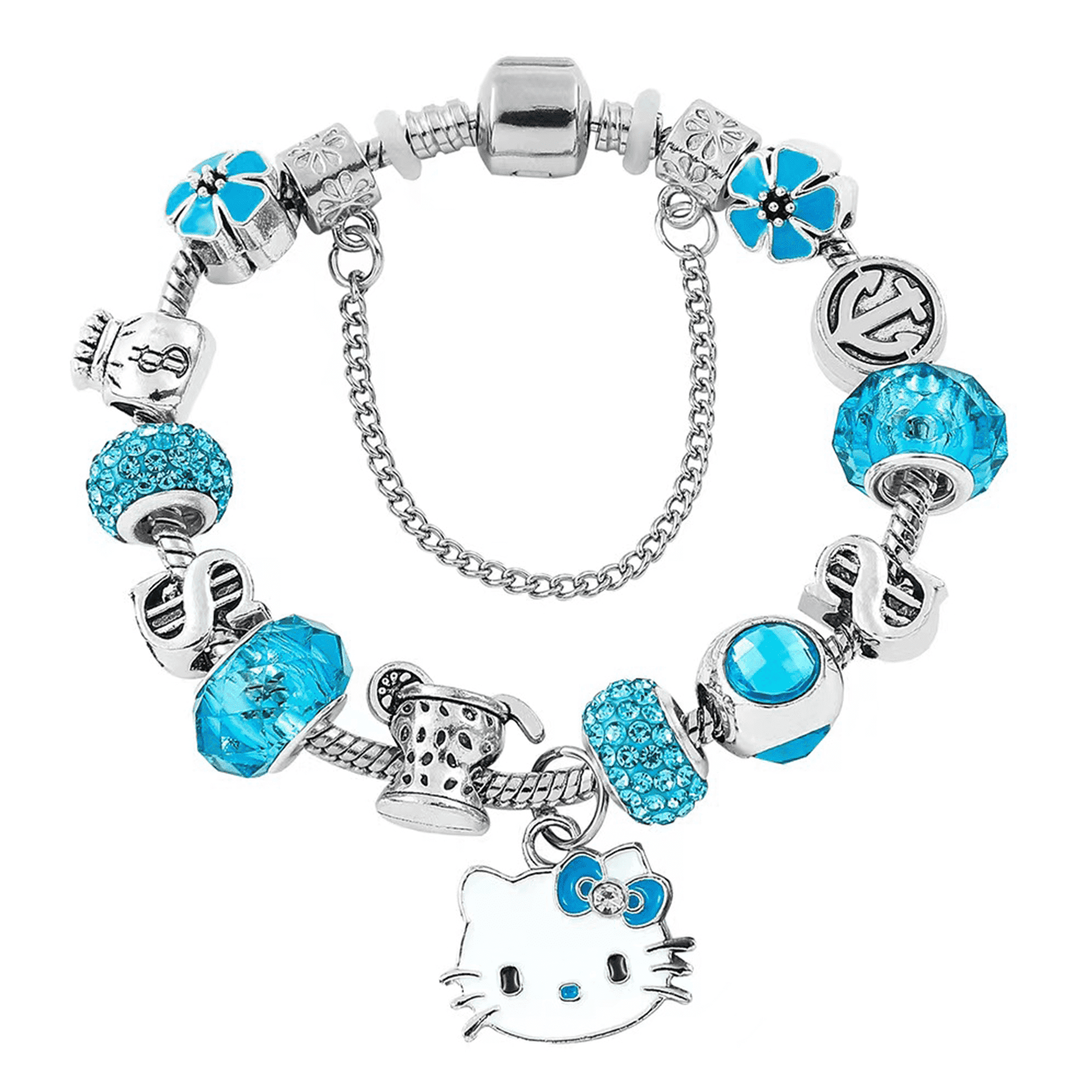 GOVSONE Cute Cat Bracelet Adjustable Stainless Cuff Bracelet Anime ...